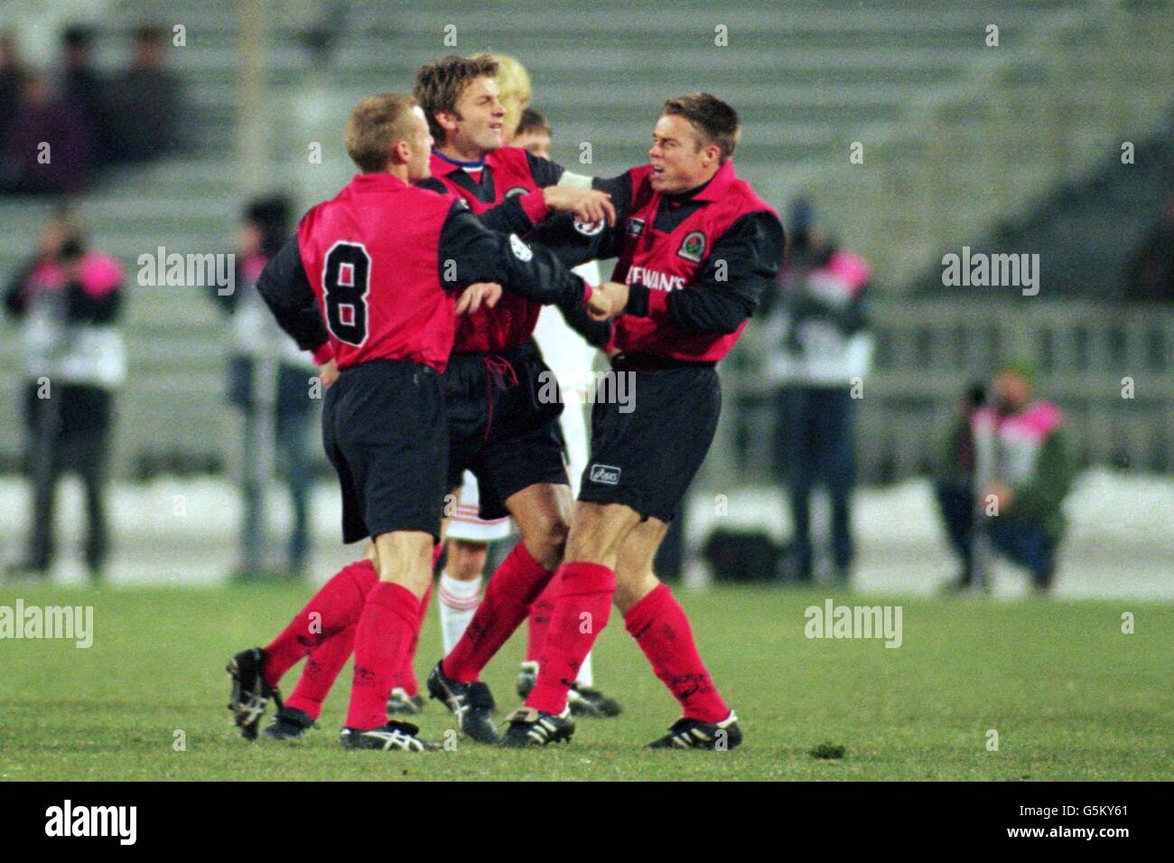UEFA CHAMPIONS LEAGUE SOCCER. GRAEME LE SAUX & DAVID BATTY, BLACKBURN ...