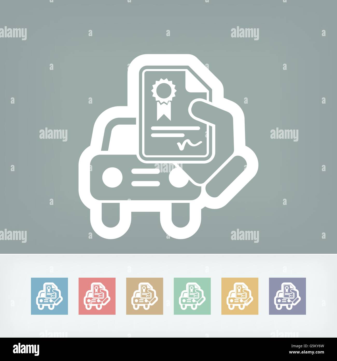 Car certificate icon Stock Vector Image & Art - Alamy