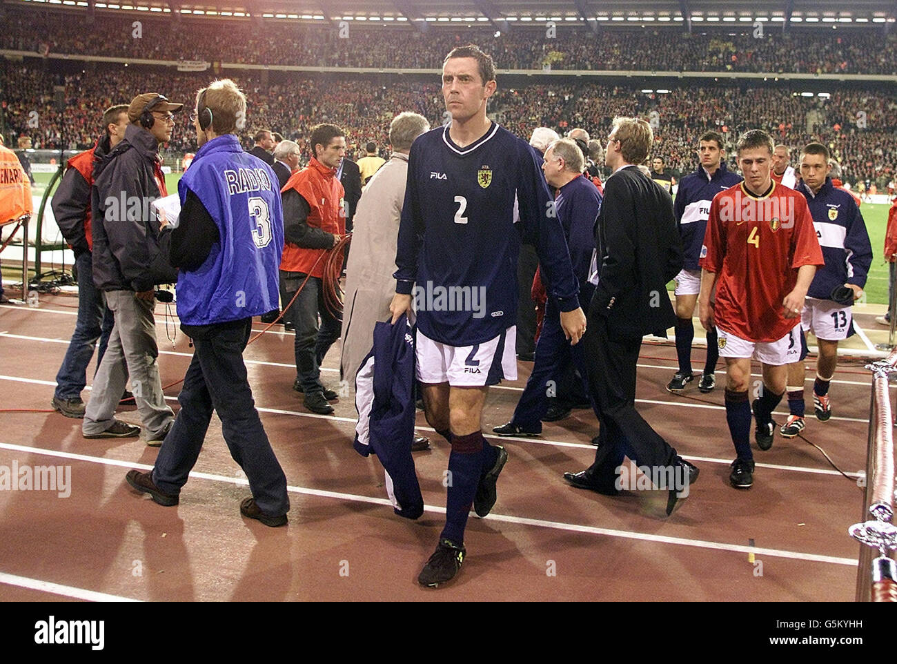 Scotland's David Weir walks off at the final whistle, after losing ...