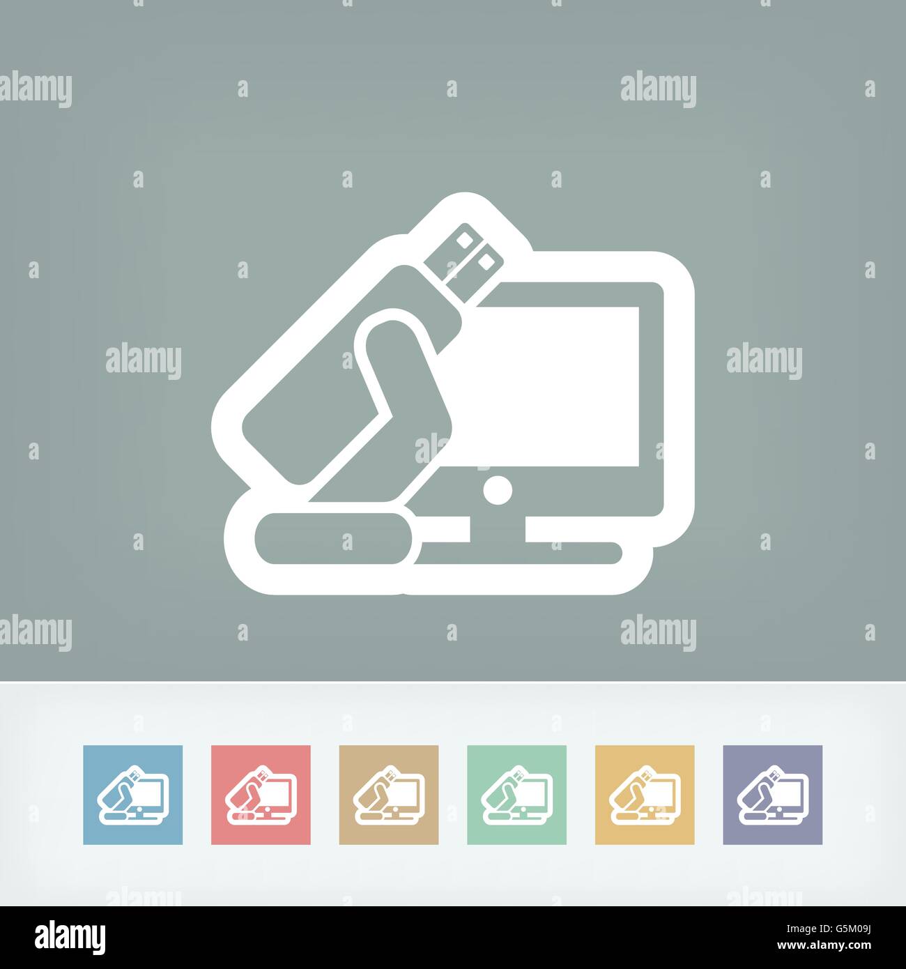 Tv usb icon Stock Vector Image & Art - Alamy
