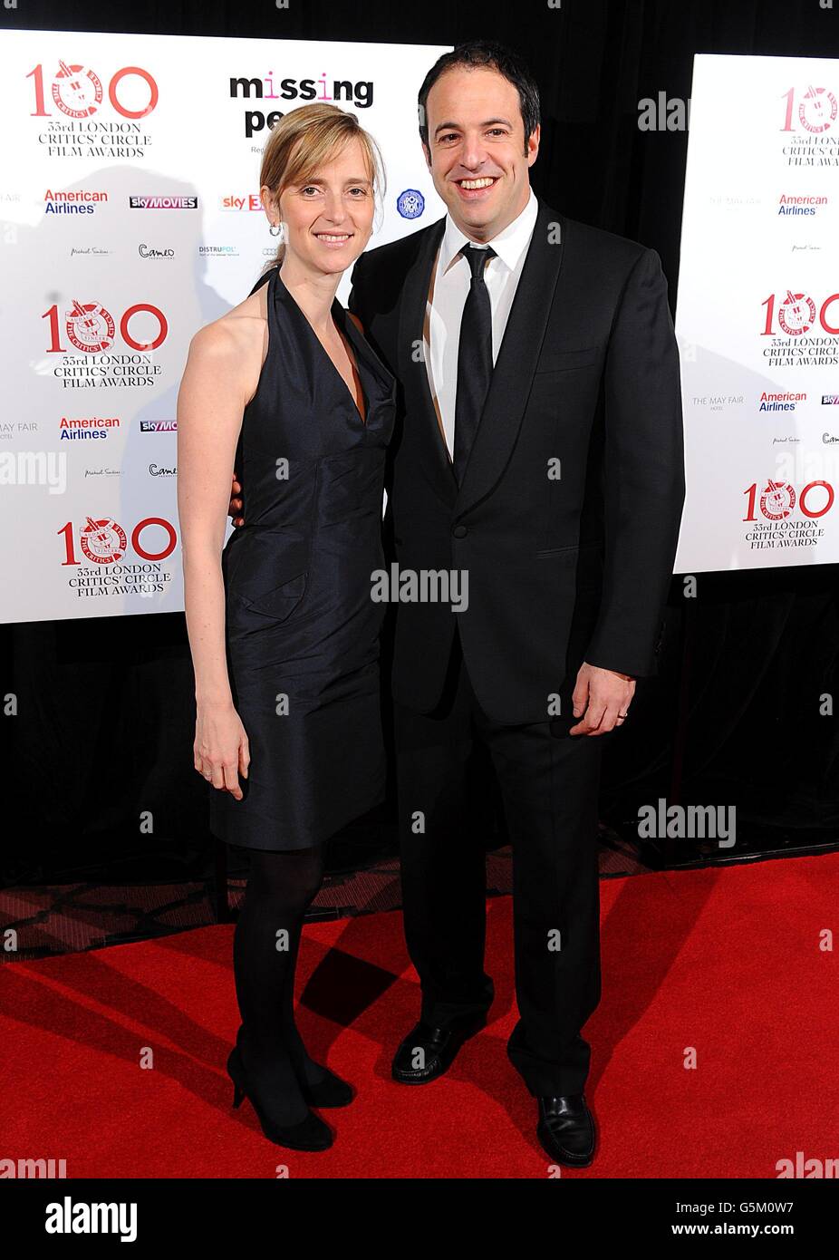 Lara Chinn and Simon Chinn arriving for the 2013 London Critics' Circle ...