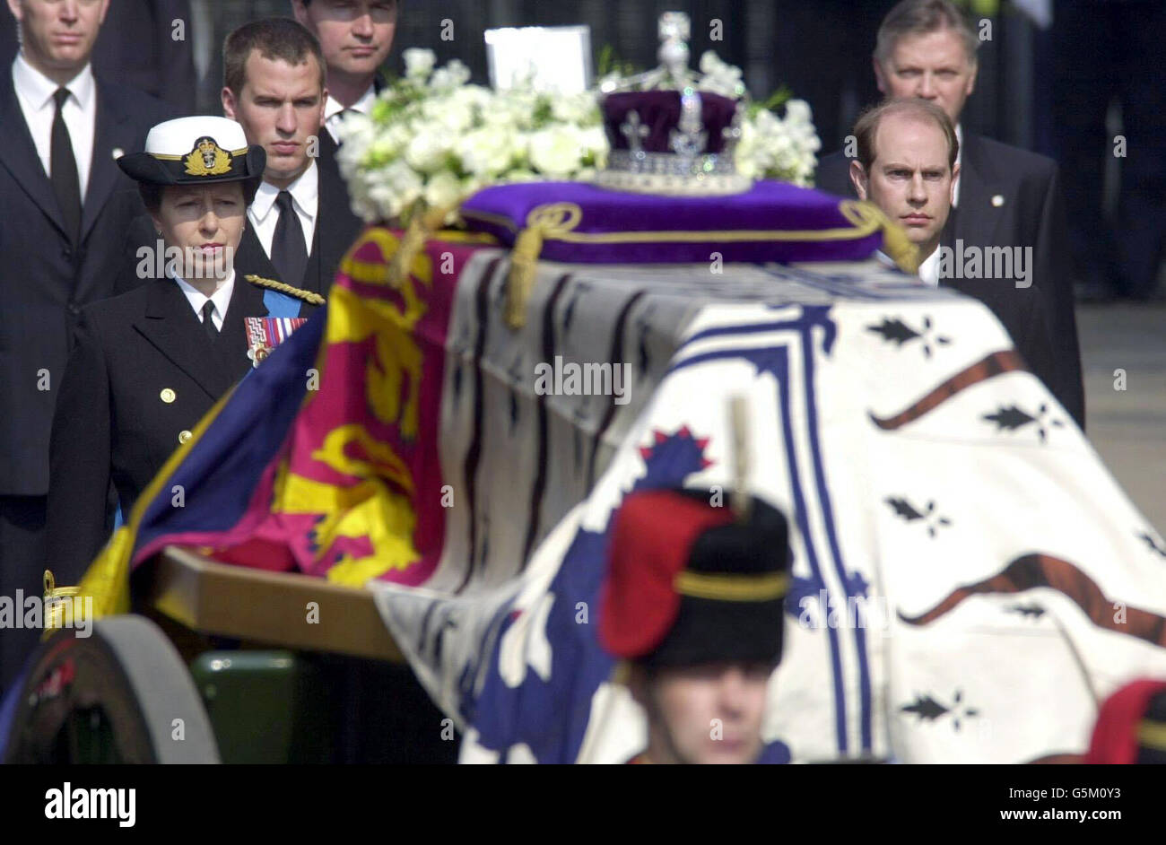 The Princess Royal Behind Queen Mother High Resolution Stock ...