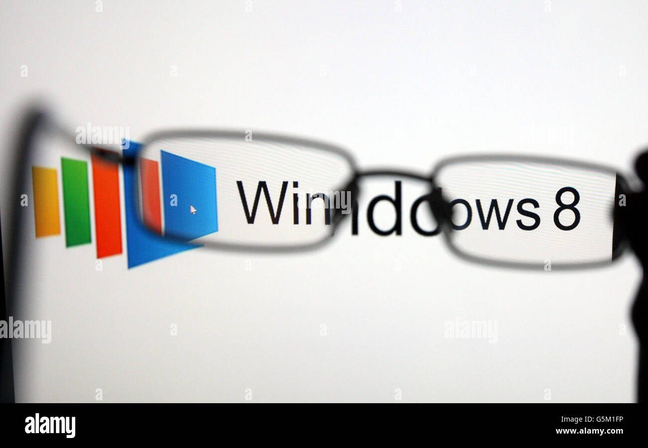 A view of Windows 8 in use, a version of the Microsoft Windows ...
