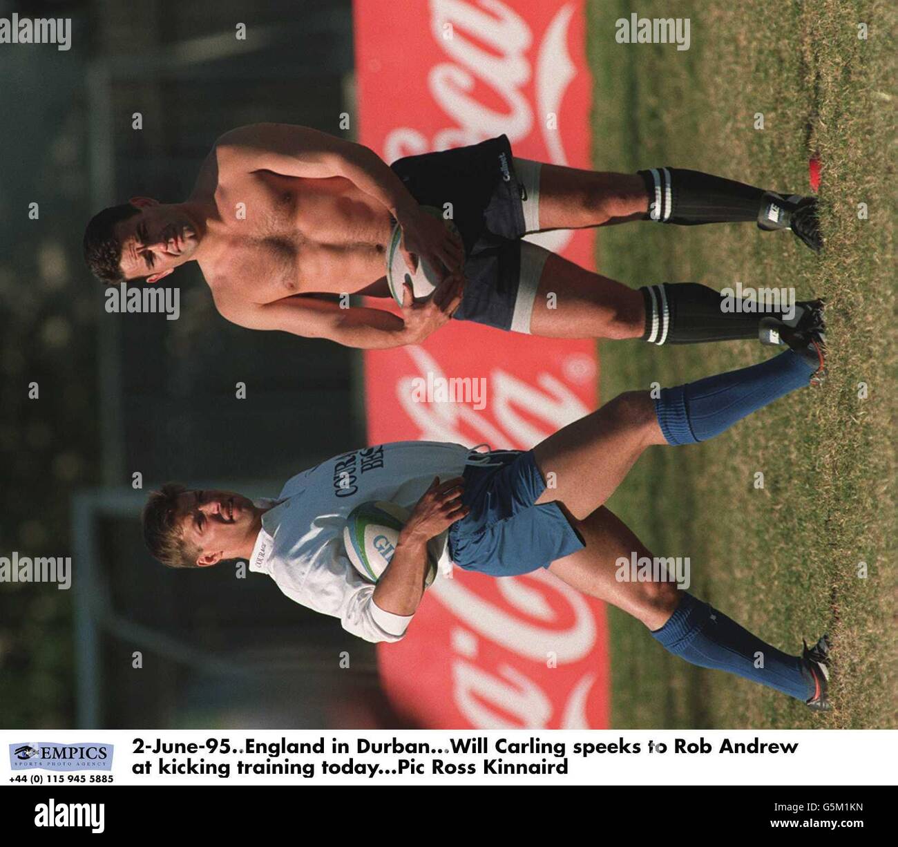 Rugby World Cup 1995 -England in Durban Stock Photo - Alamy
