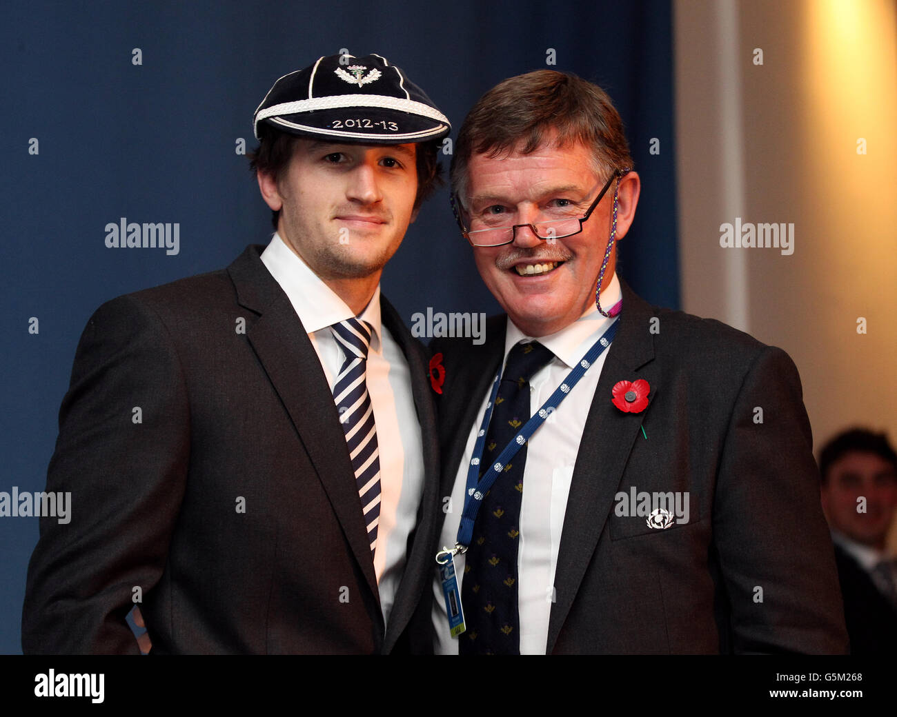 Scotland's Henry Pyrgos poses after receiving his first cap Stock Photo ...