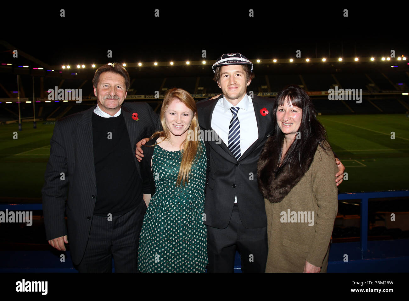 Scotland's Henry Pyrgos poses after receiving his first cap Stock Photo ...