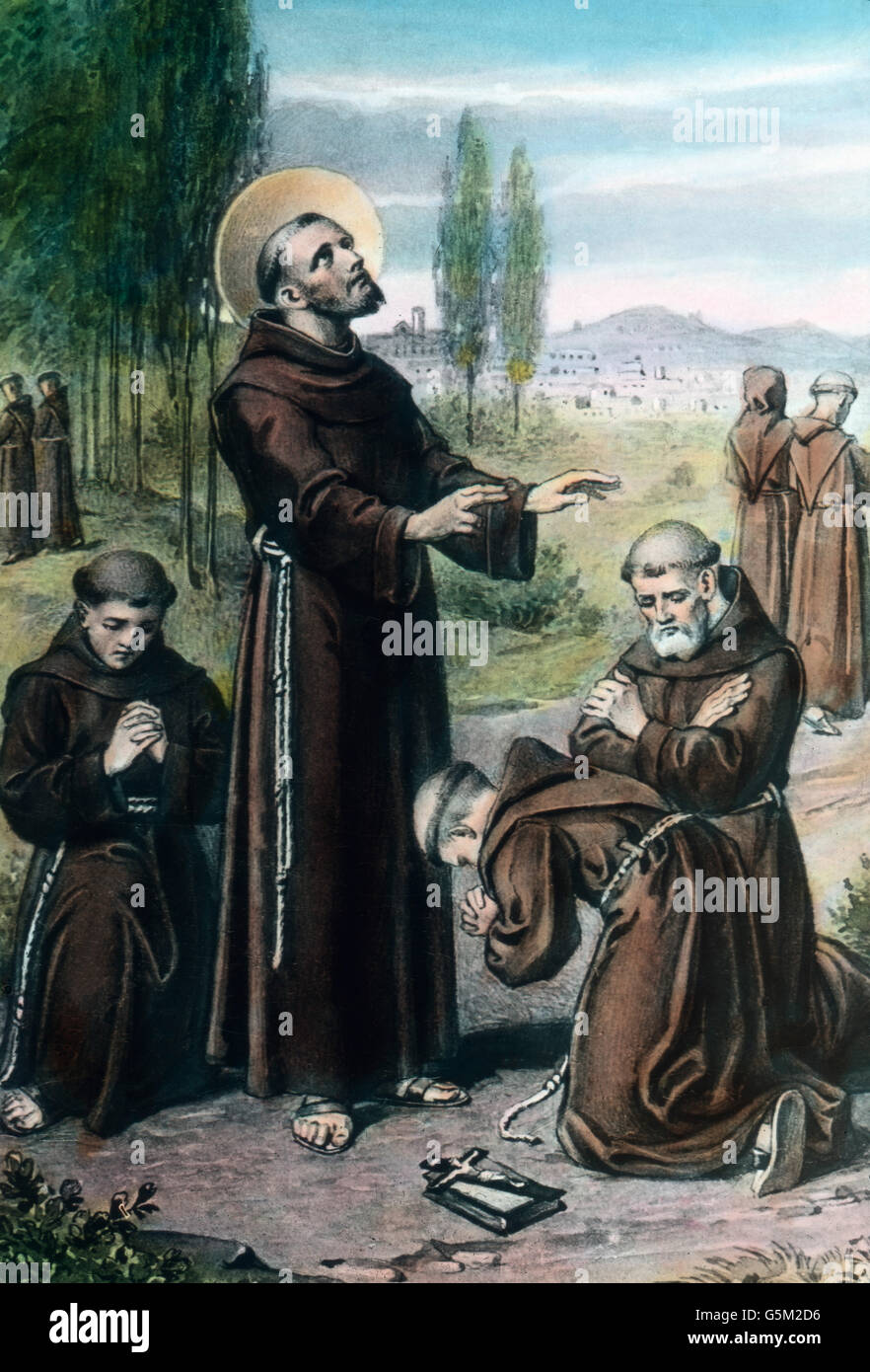 Szene aus dem Leben des Heiligen Franz von Assisi, 13. Jahrhundert ...