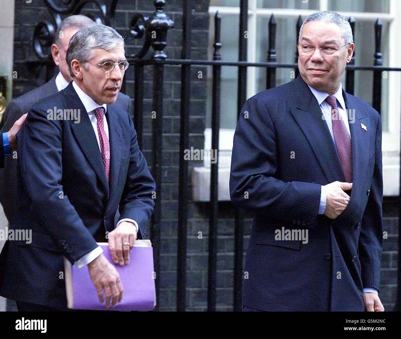 Powell and Straw at Number 10 Stock Photo - Alamy