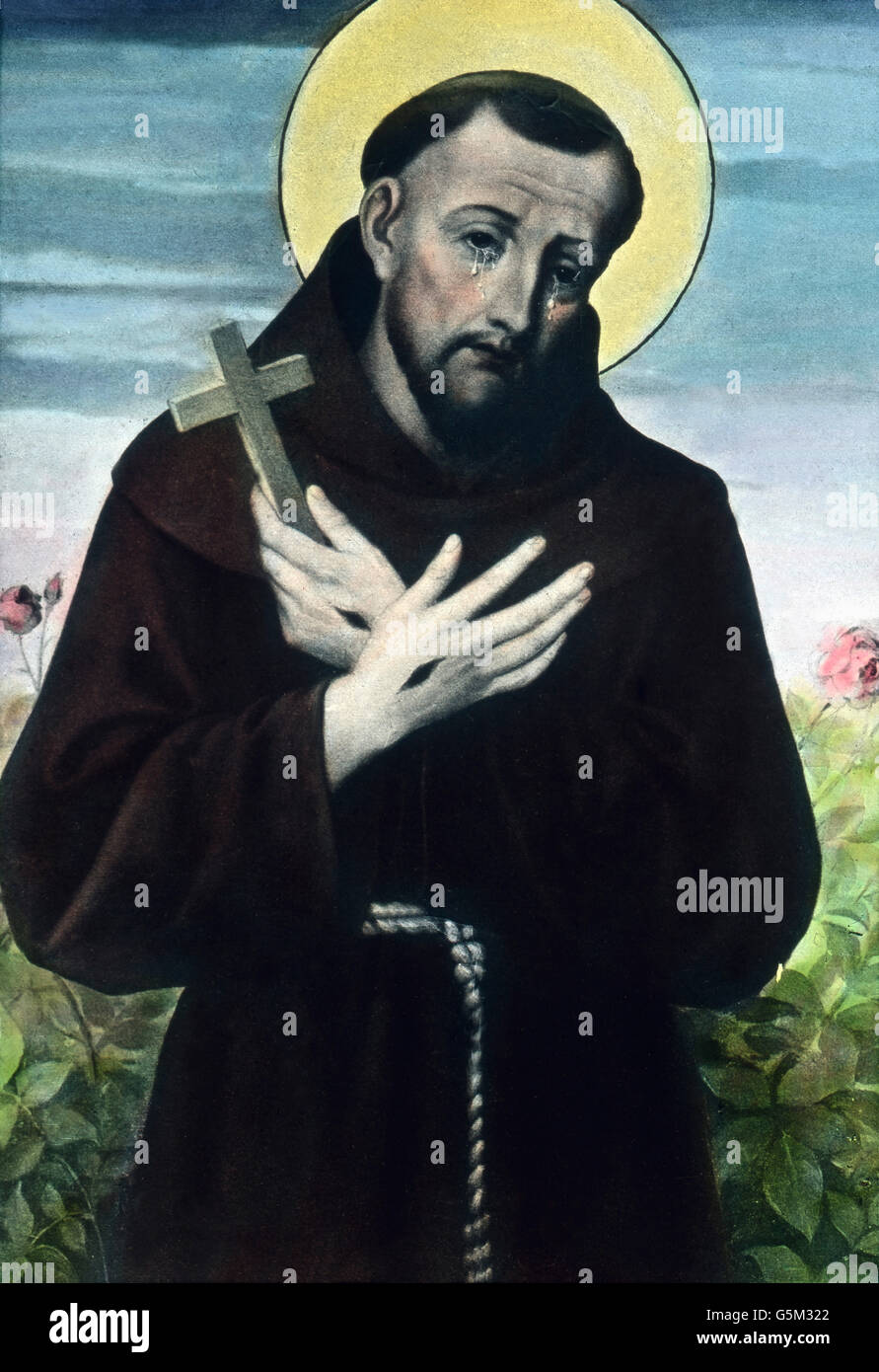 Szene aus dem Leben des Heiligen Franz von Assisi, 13. Jahrhundert ...