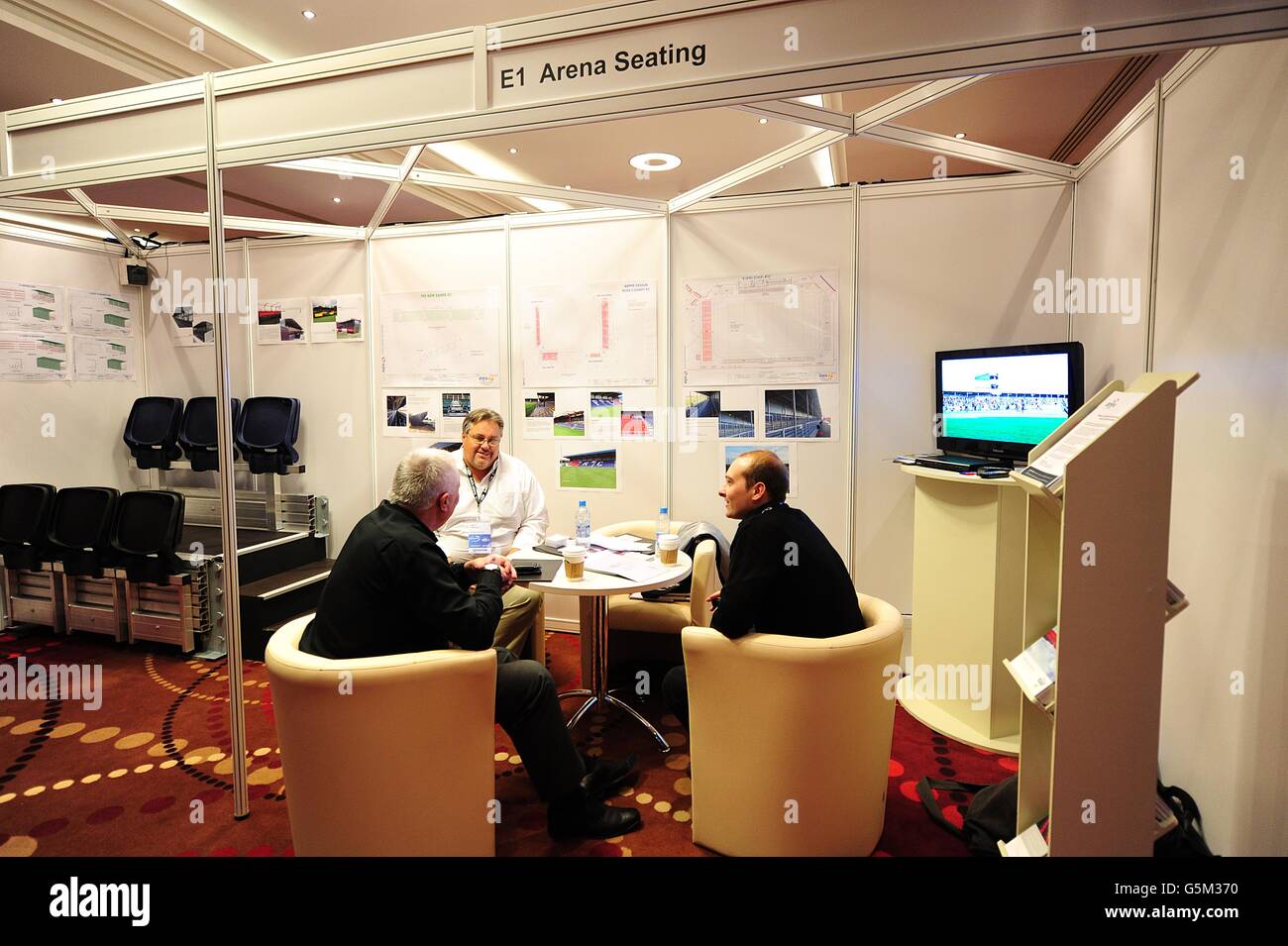 Delegates arena seating stand on day one rugby expo hi-res stock ...