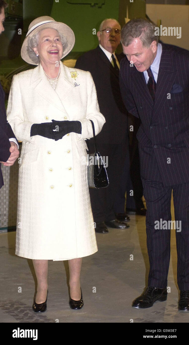 Queen Elizabeth II takes a tour of the new Royal Artillery Firepower ...