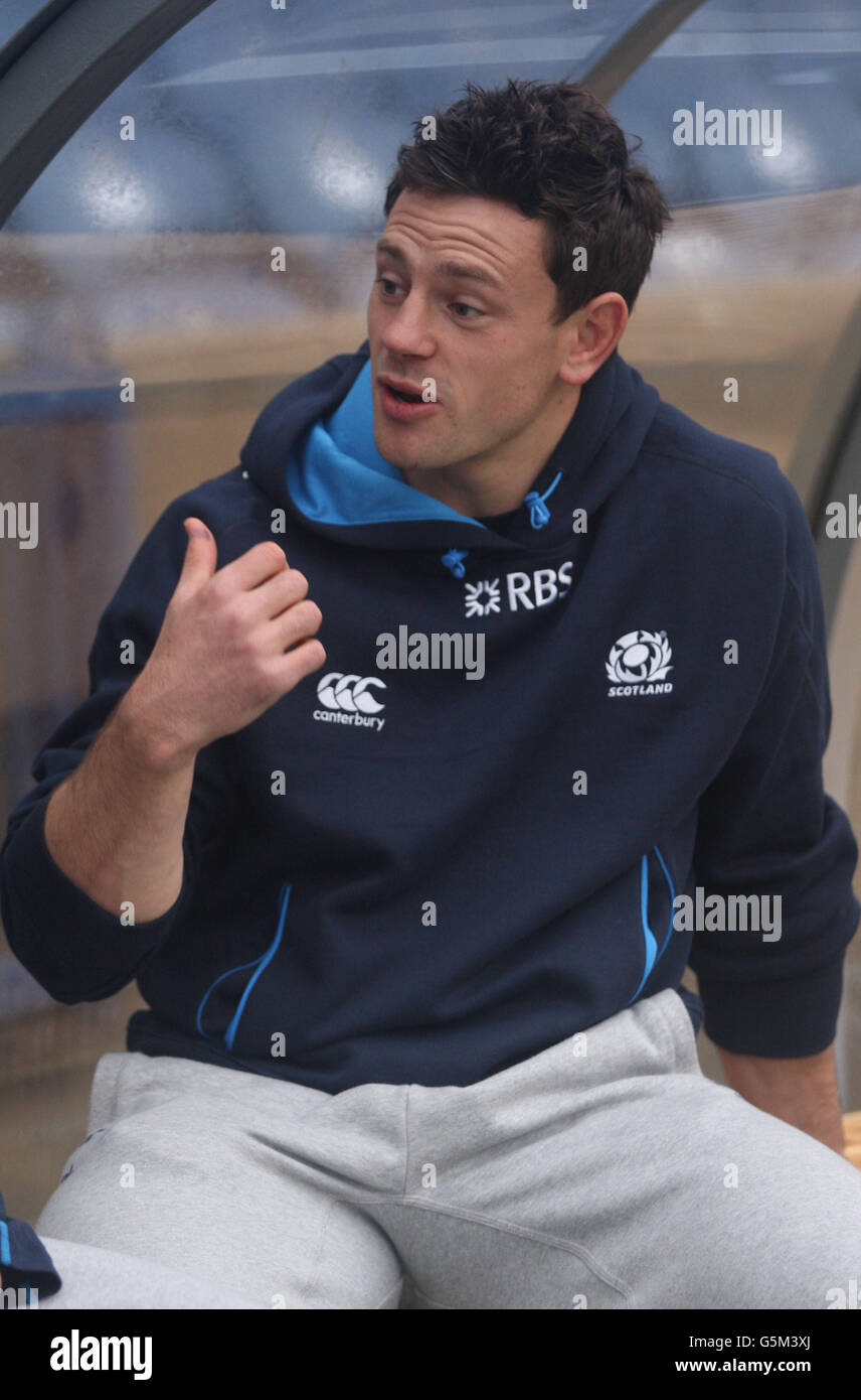 Scotlands nick de luca during the emc test at murrayfield hi-res stock ...