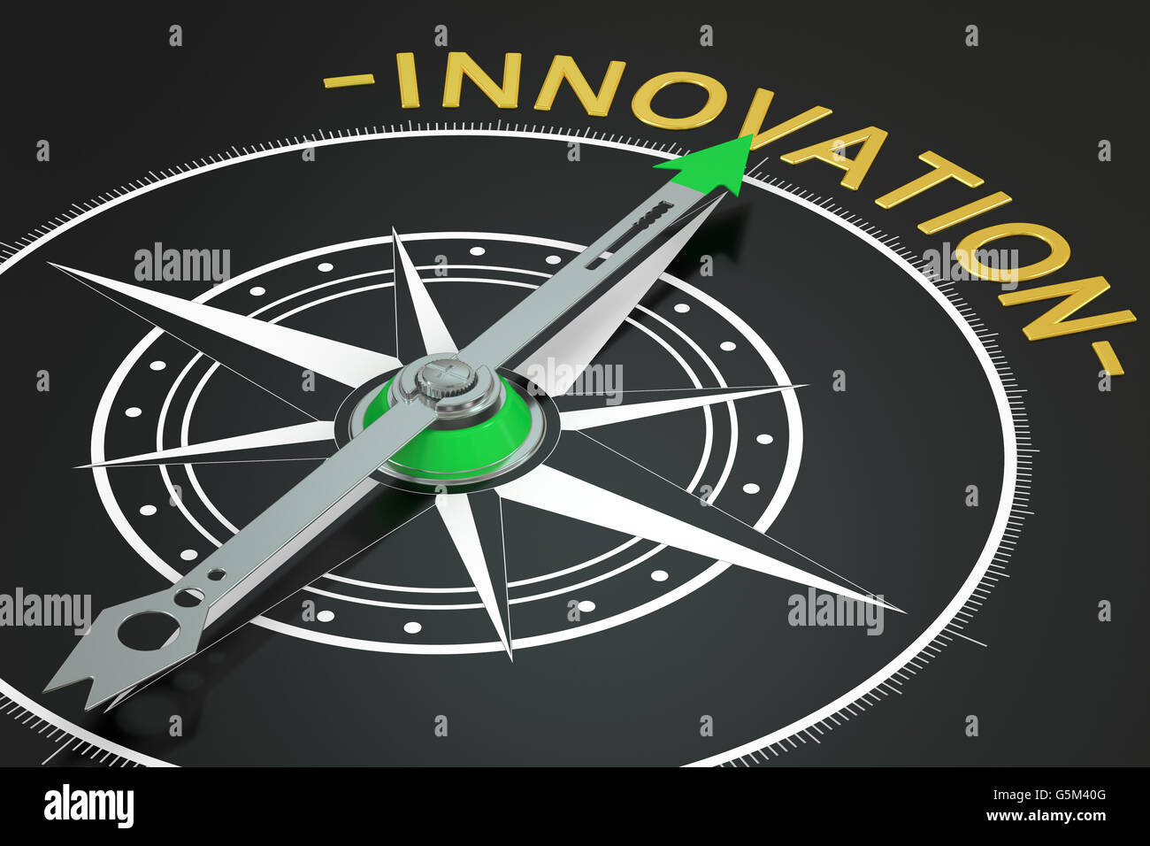 Innovation compass concept, 3D rendering Stock Photo - Alamy