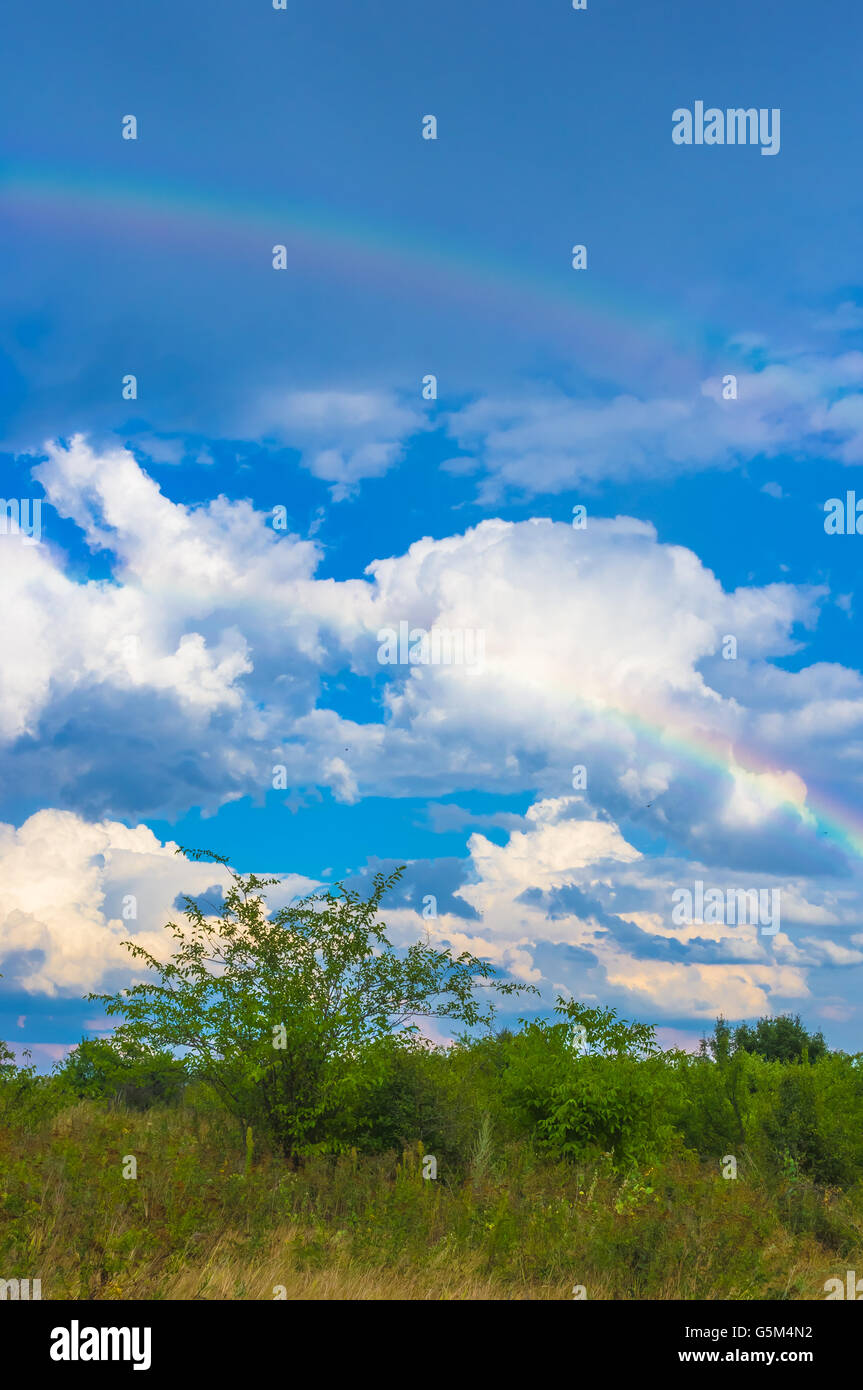 Double rainbow over agricultural landscape hi-res stock photography and ...