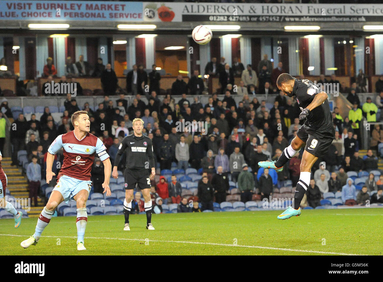 Charlton Athletic's Danny Haynes heads home his team's first goal ...