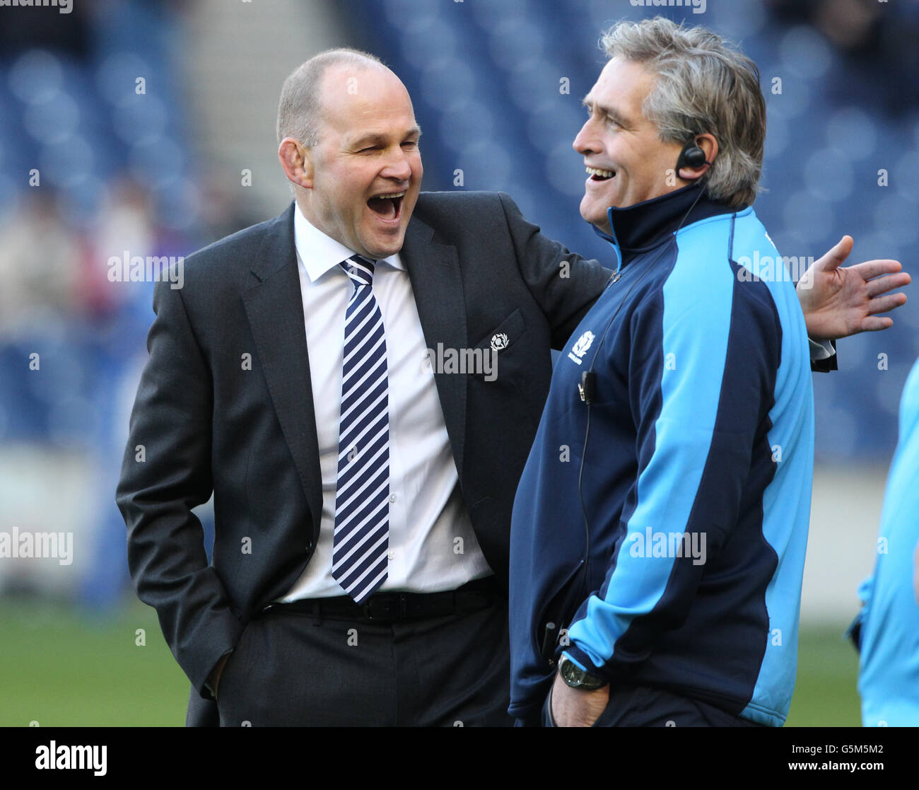 Scotland manager Andy Robinson with coach Scott Johnson during the EMC ...