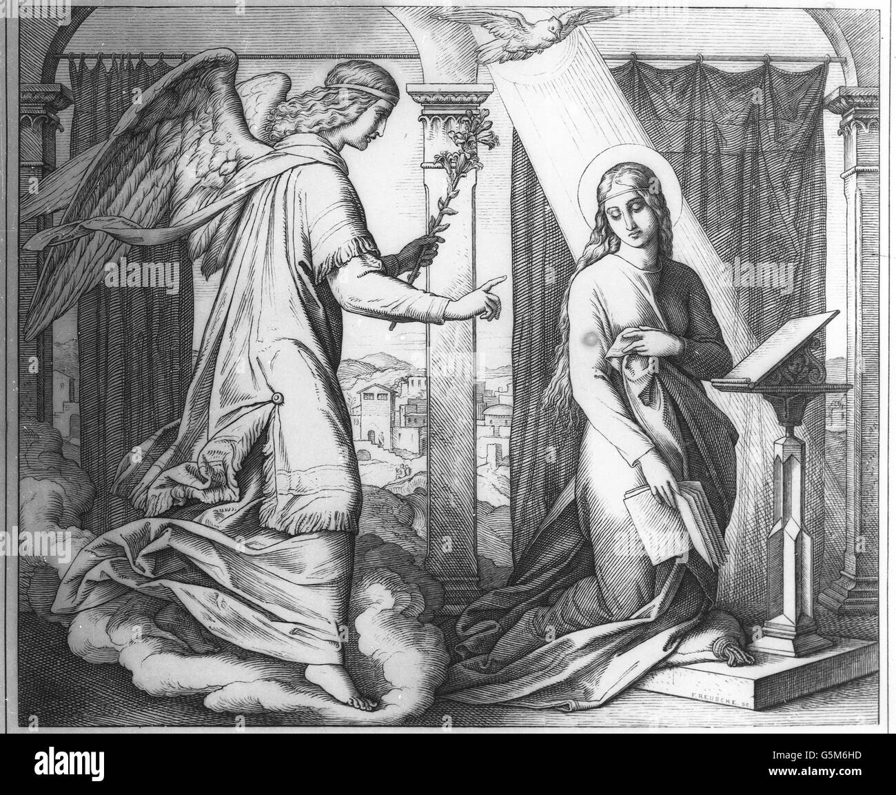 Szene aus dem Neuen Testament. Scene from the New Testament of the Holy ...