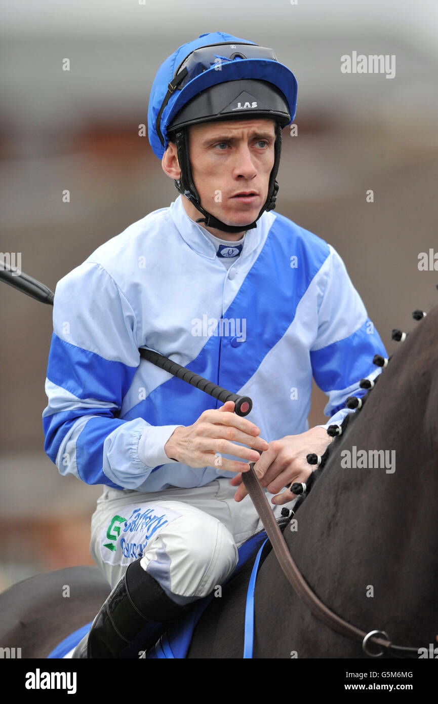 Horse Racing - Lingfield Racecourse. Shane Kelly, Jockey Stock Photo ...