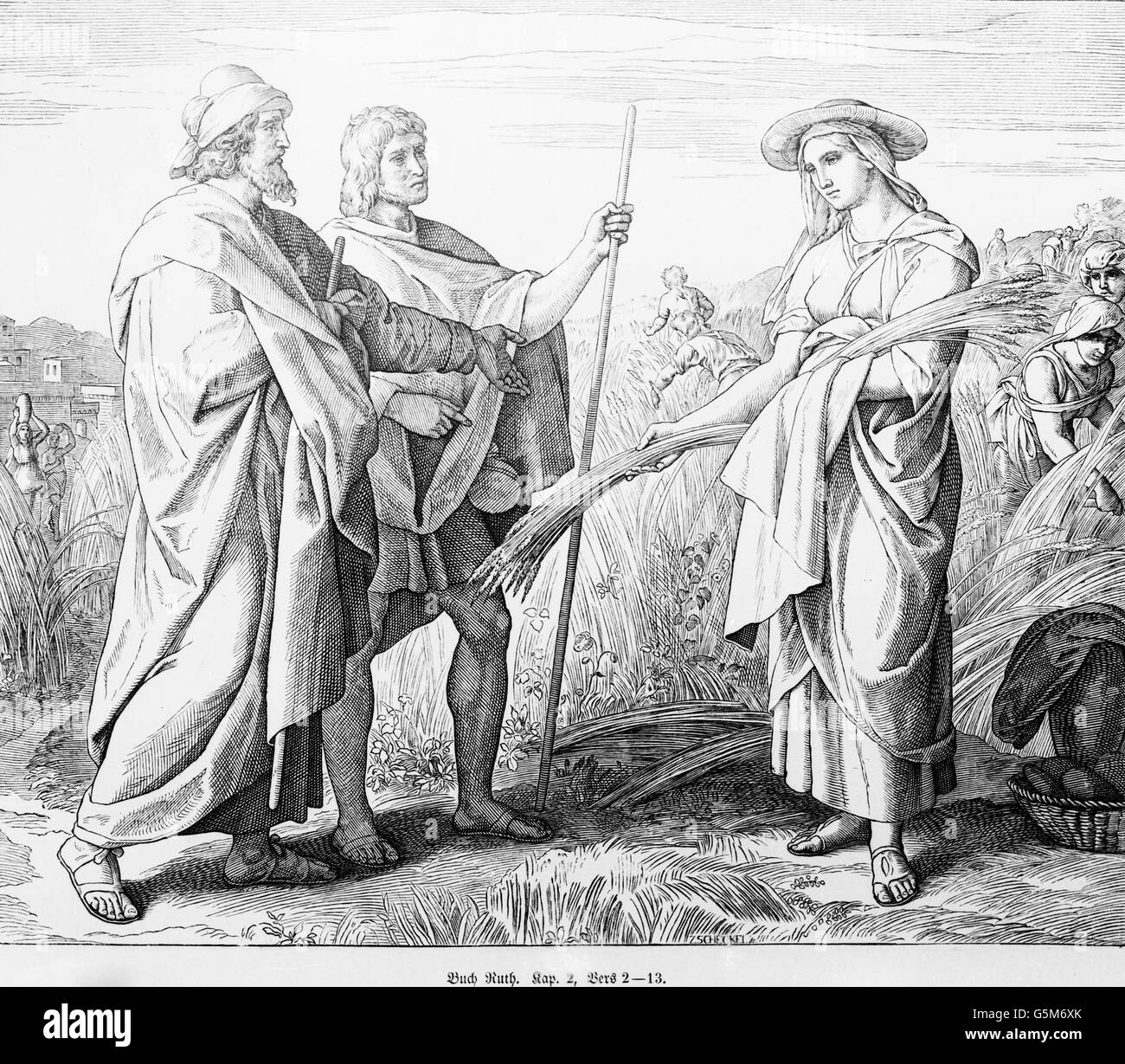 Szene aus dem Alten Testament der Bibel. Scene from the Old Testament ...