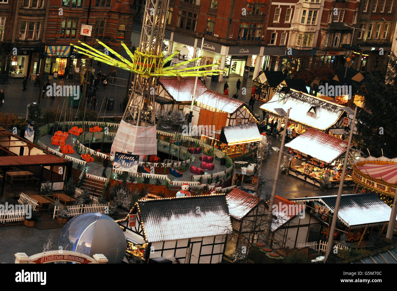 Aerial view nottingham city centre hi-res stock photography and images ...