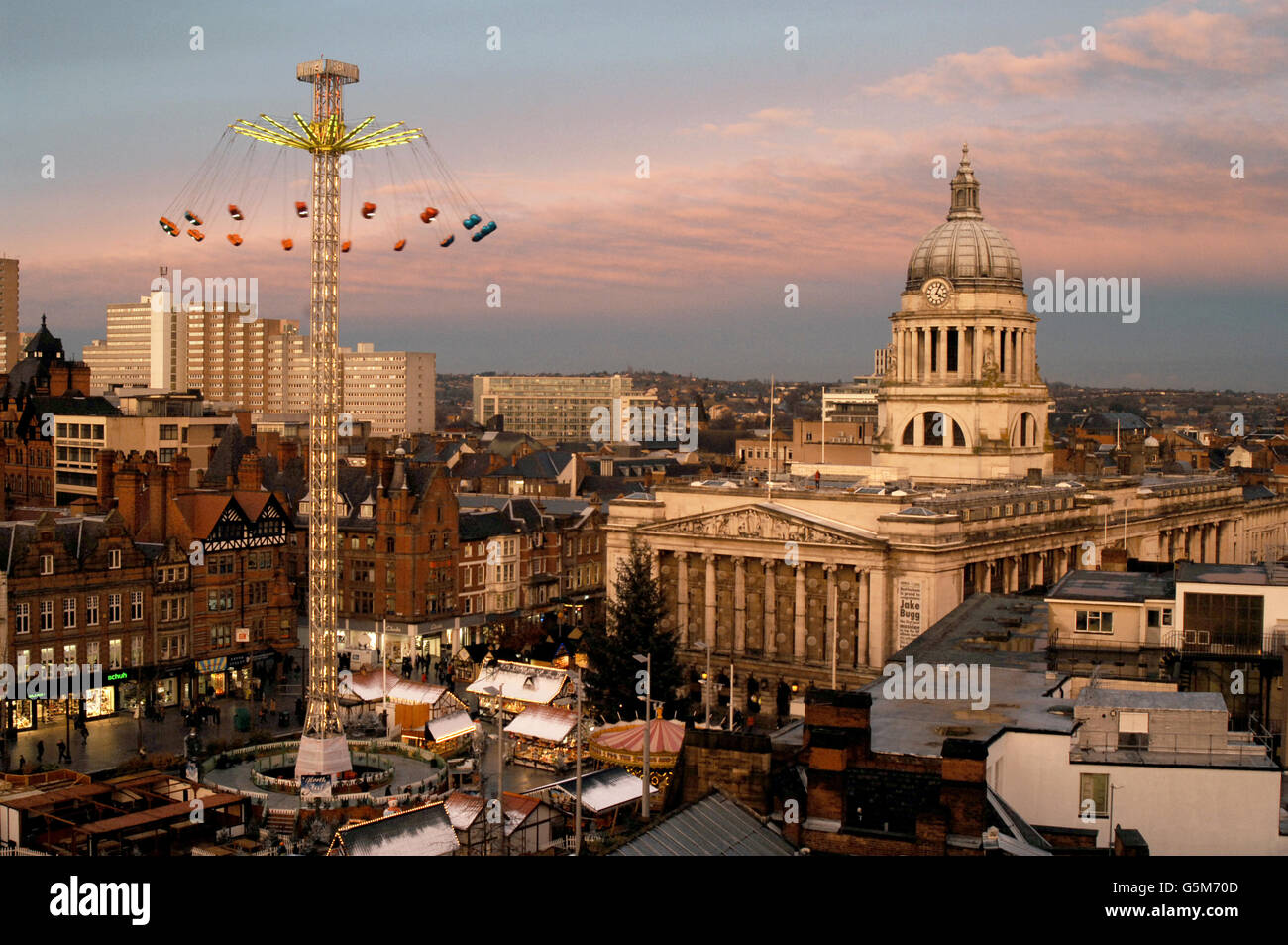 Aerial view nottingham city centre hi-res stock photography and images ...