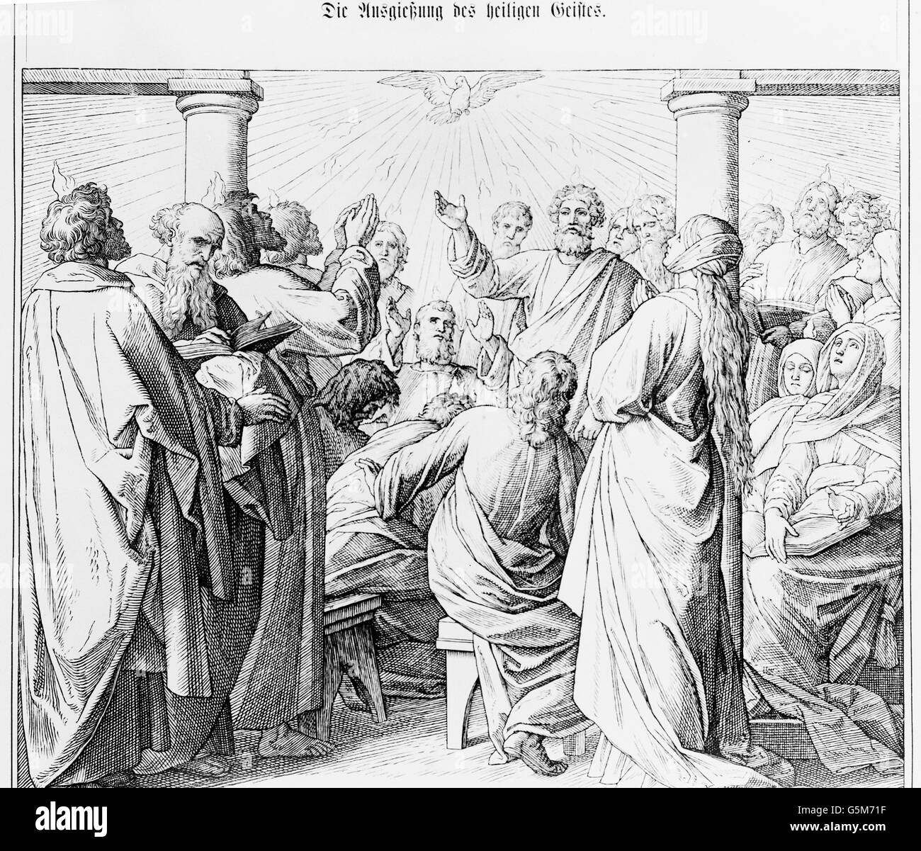 Szene aus dem Neuen Testament. Scene from the New Testament of the Holy ...