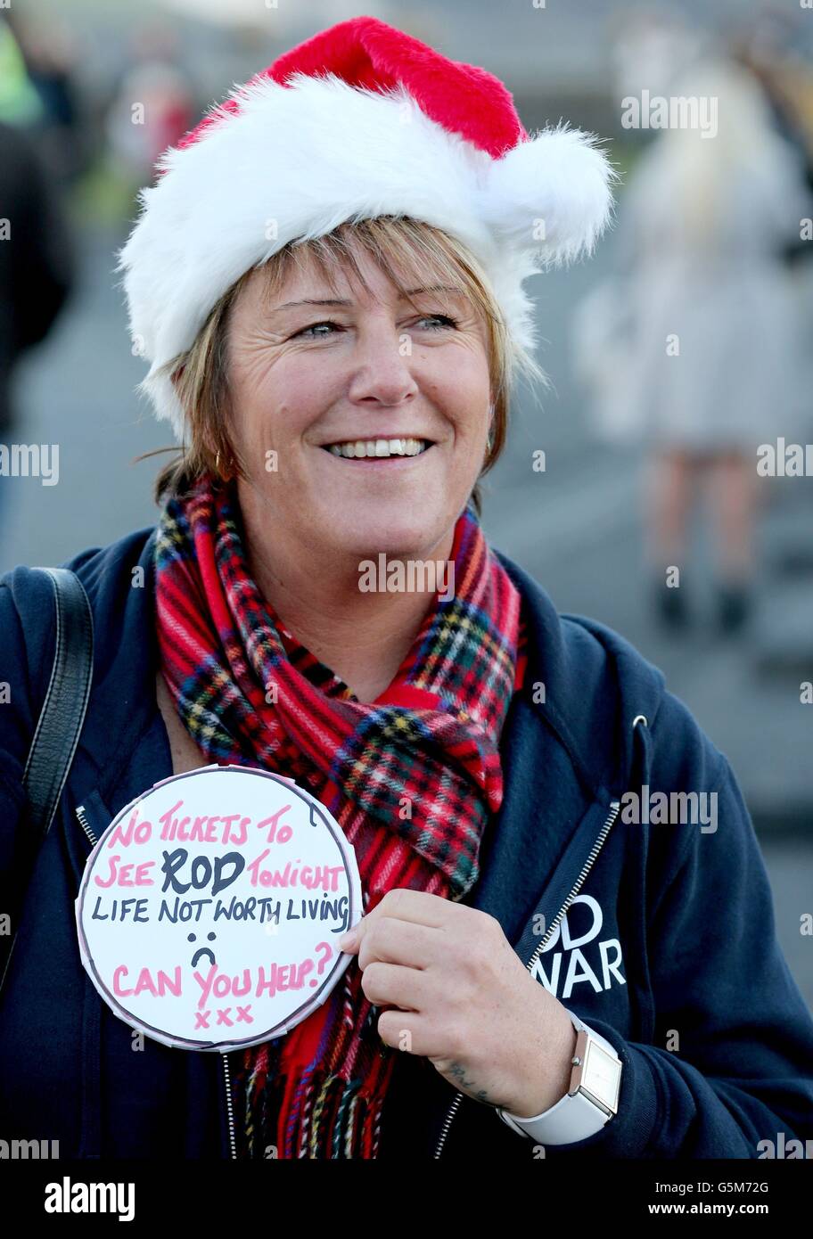 Rod Stewart fan Julie Cartwright tries to get a ticket to the Rod ...