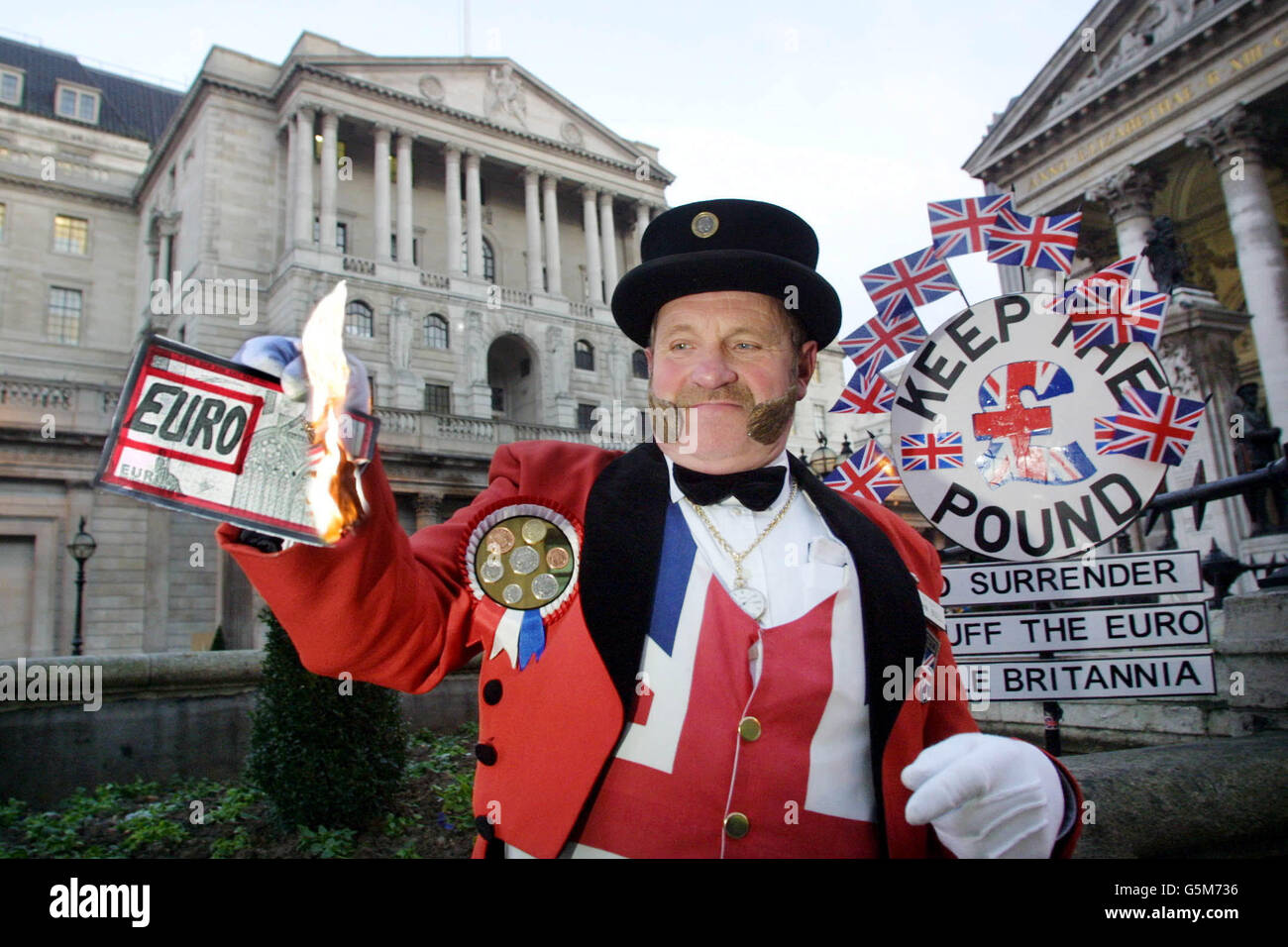 Ray Egan. a retired policeman from Harborne, Birmingham, wears a ...