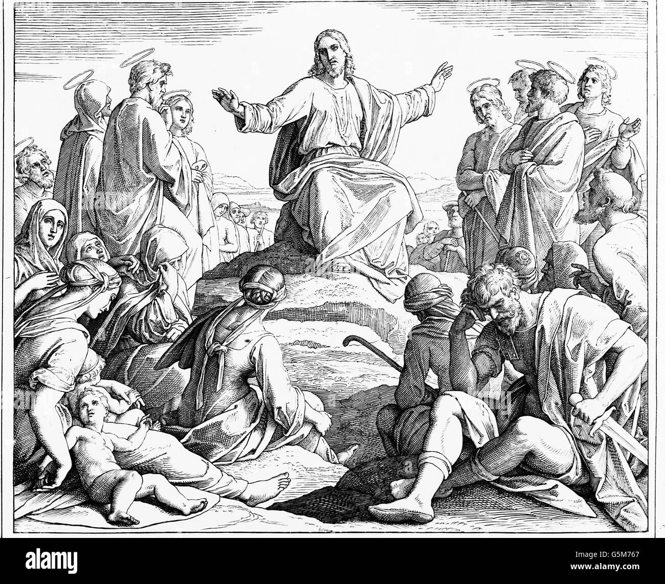 Szene aus dem Neuen Testament. Scene from the New Testament of the Holy ...
