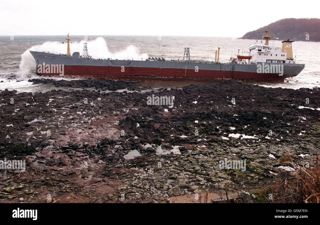 Plymouth Tanker Waves Stock Photo - Alamy
