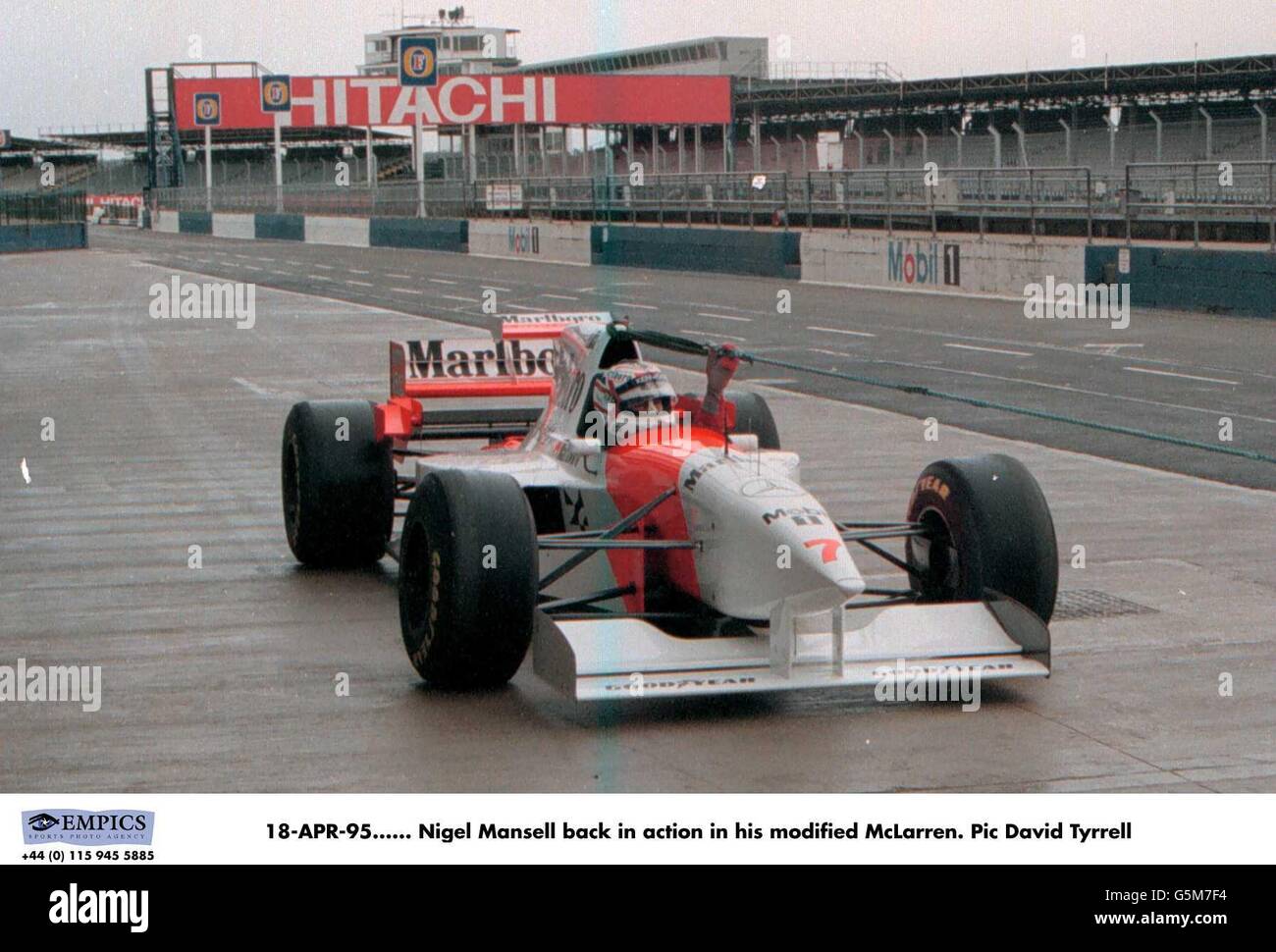 18 apr 95 nigel mansell back in action in his modified mclarren hi-res ...
