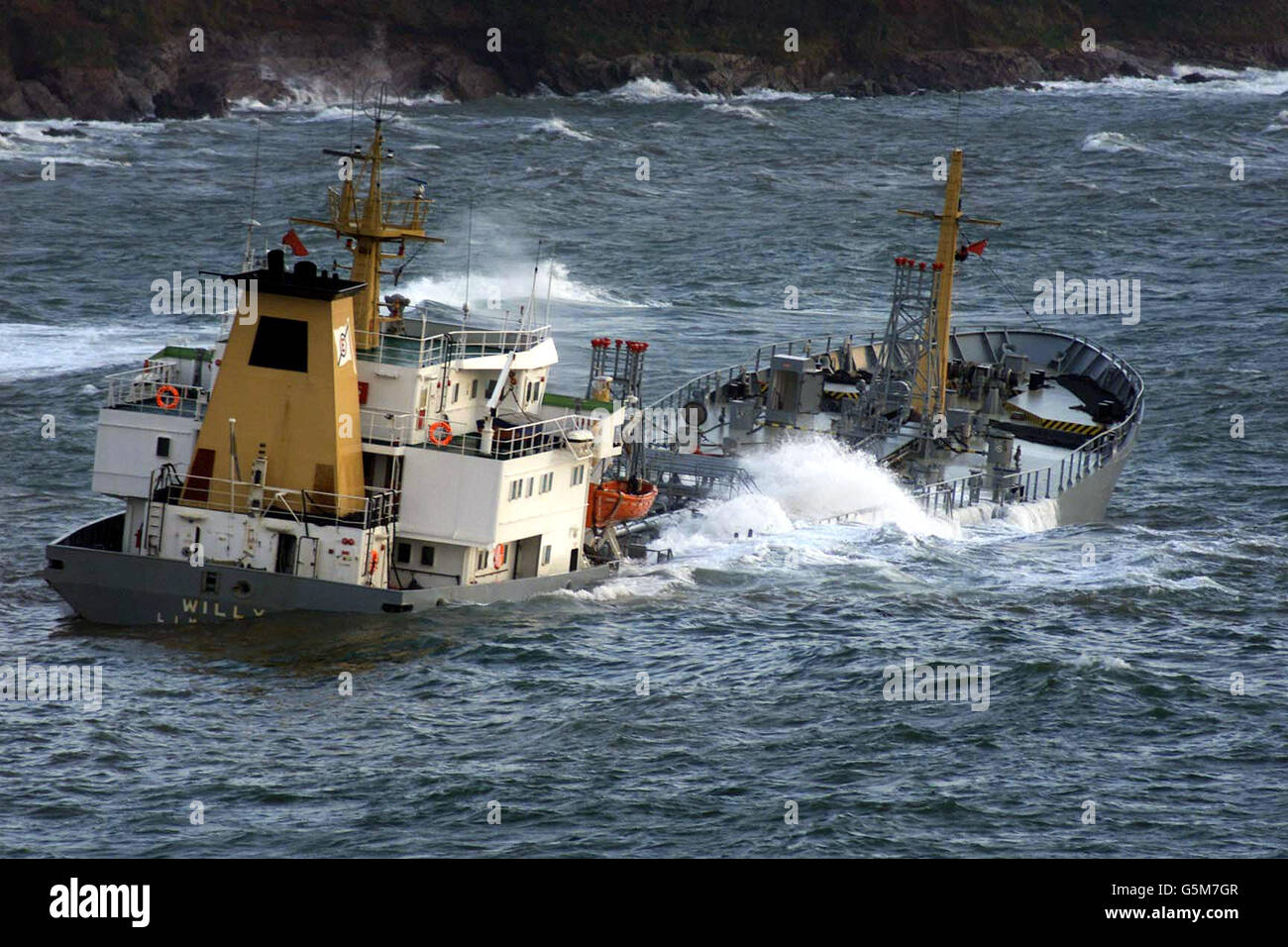 Plymouth Tanker Waves Stock Photo - Alamy