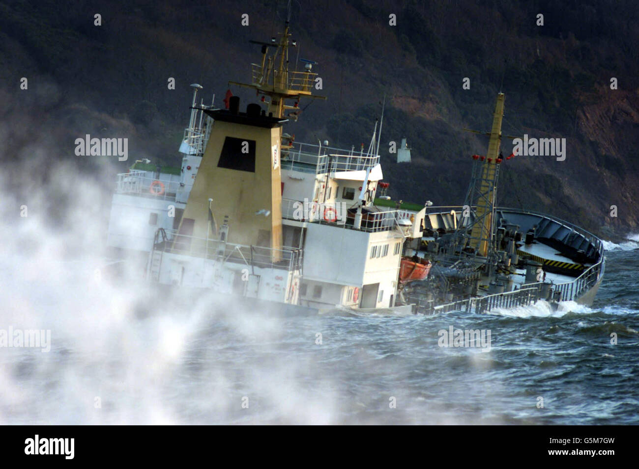 Plymouth Tanker Waves Stock Photo - Alamy
