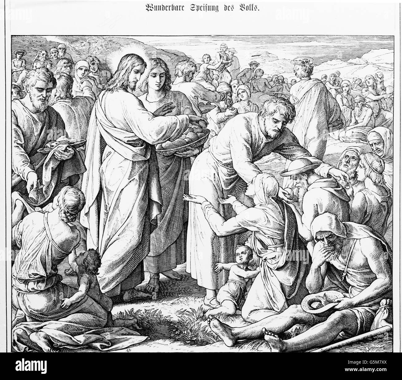 Szene aus dem Neuen Testament. Scene from the New Testament of the Holy ...