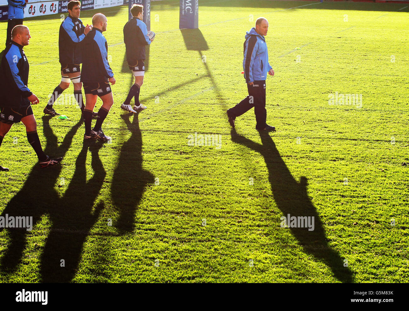 Scotland's Andy Robinson during the captains run at the Pittodrie ...