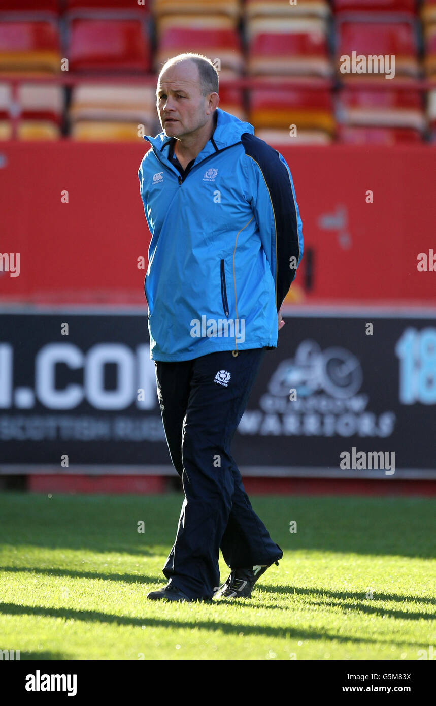 Scotland's Andy Robinson during the captains run at the Pittodrie ...