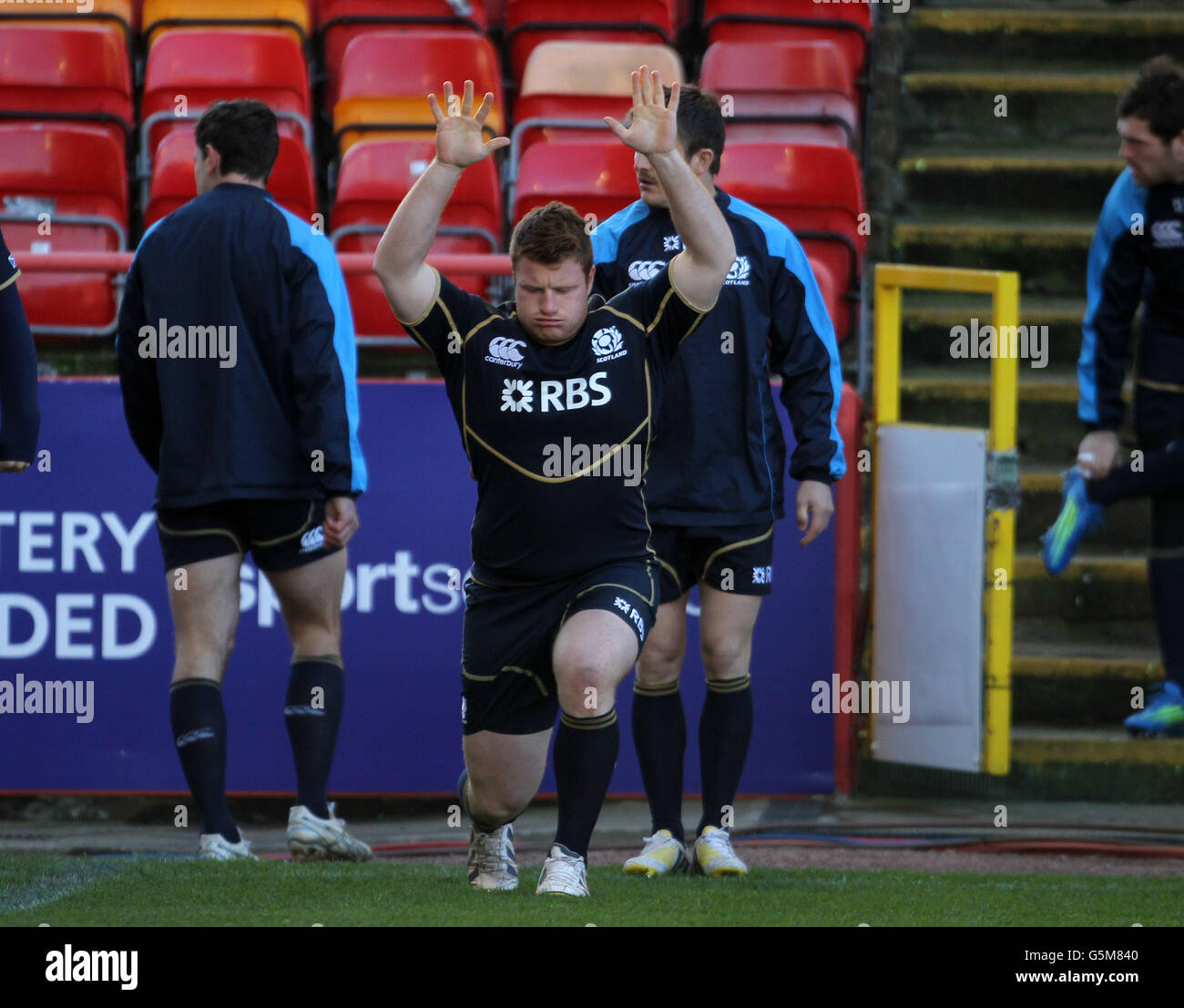 Rugby Union - Scotland Captains Run - Pittodrie Stadium Stock Photo - Alamy