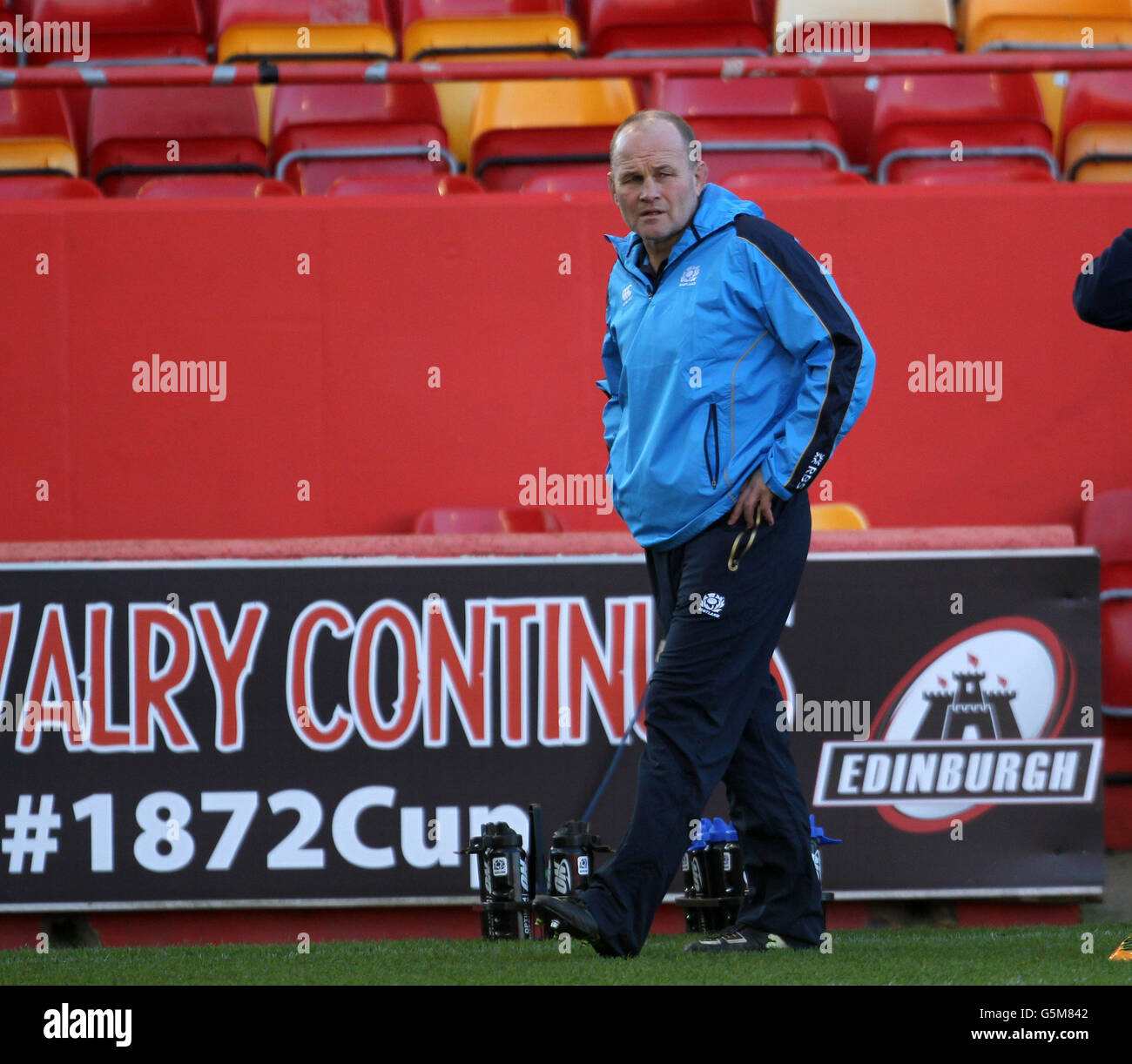 Scotland's Andy Robinson during the captains run at the Pittodrie ...