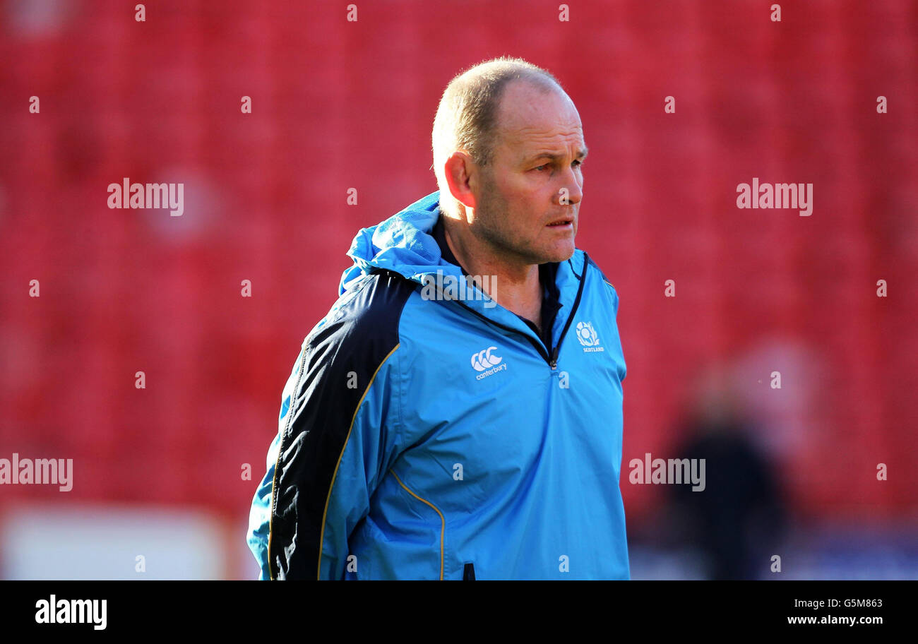 Scotland's Andy Robinson during the captains run at the Pittodrie ...