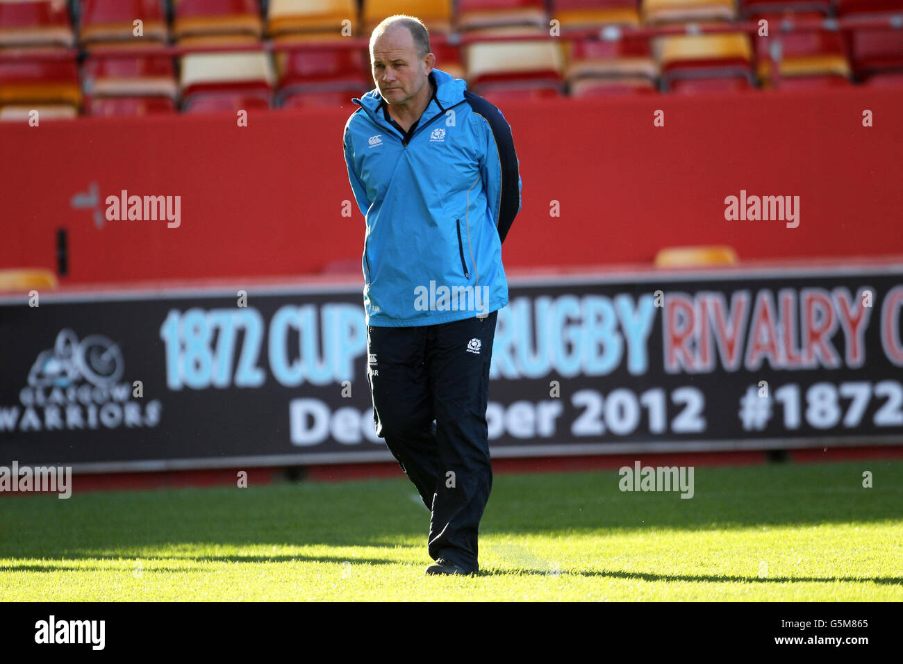 Scotland's Andy Robinson during the captains run at the Pittodrie ...