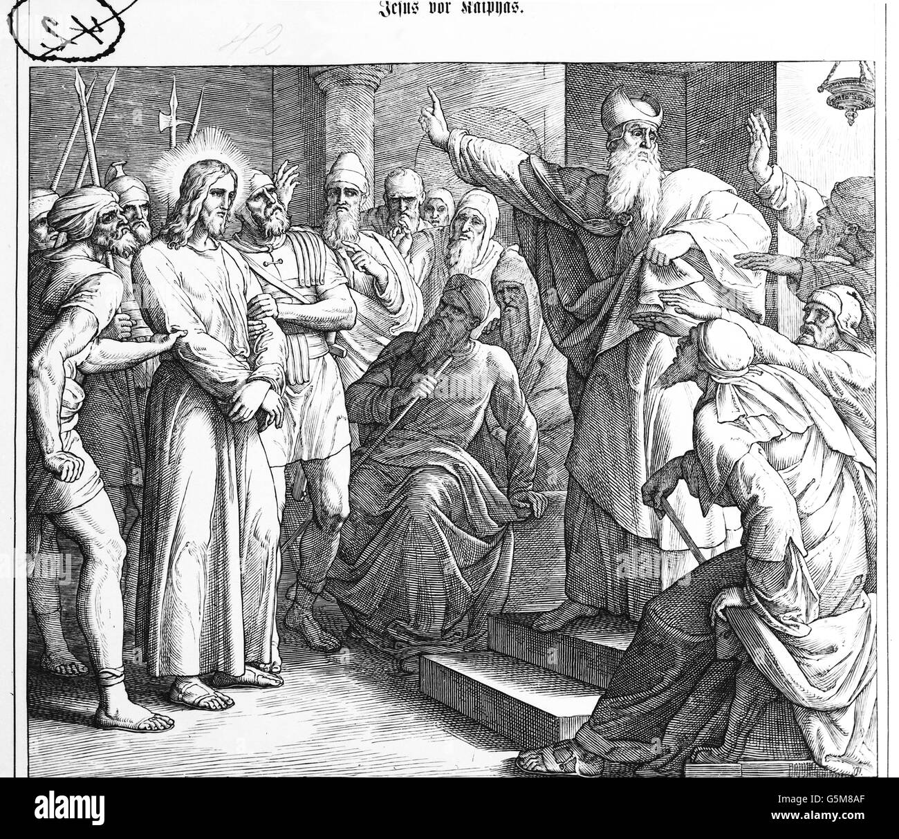 Szene aus dem Neuen Testament. Scene from the New Testament of the Holy ...