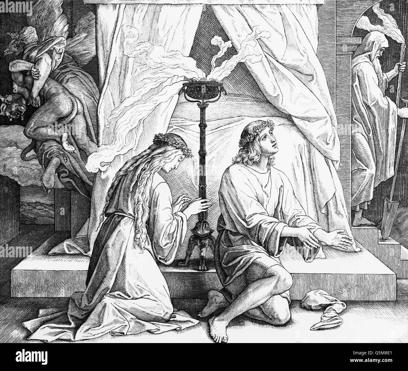 Szene aus dem Alten Testament der Bibel. Scene from the Old Testament ...