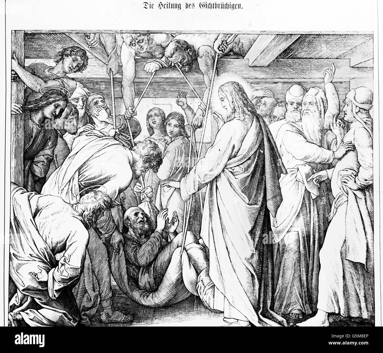 Szene aus dem Neuen Testament. Scene from the New Testament of the Holy ...
