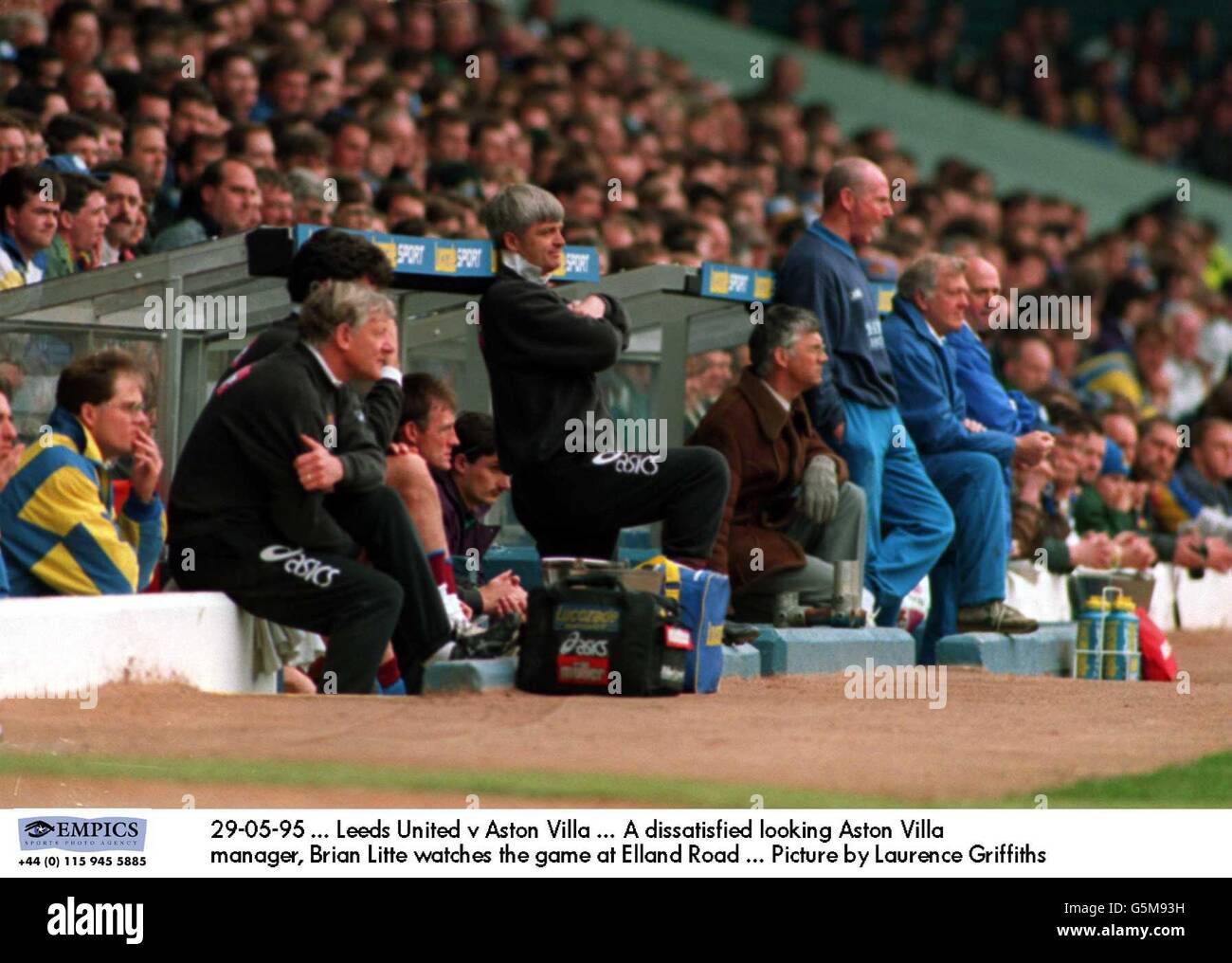 Brian little watches the game at elland road hi-res stock photography ...