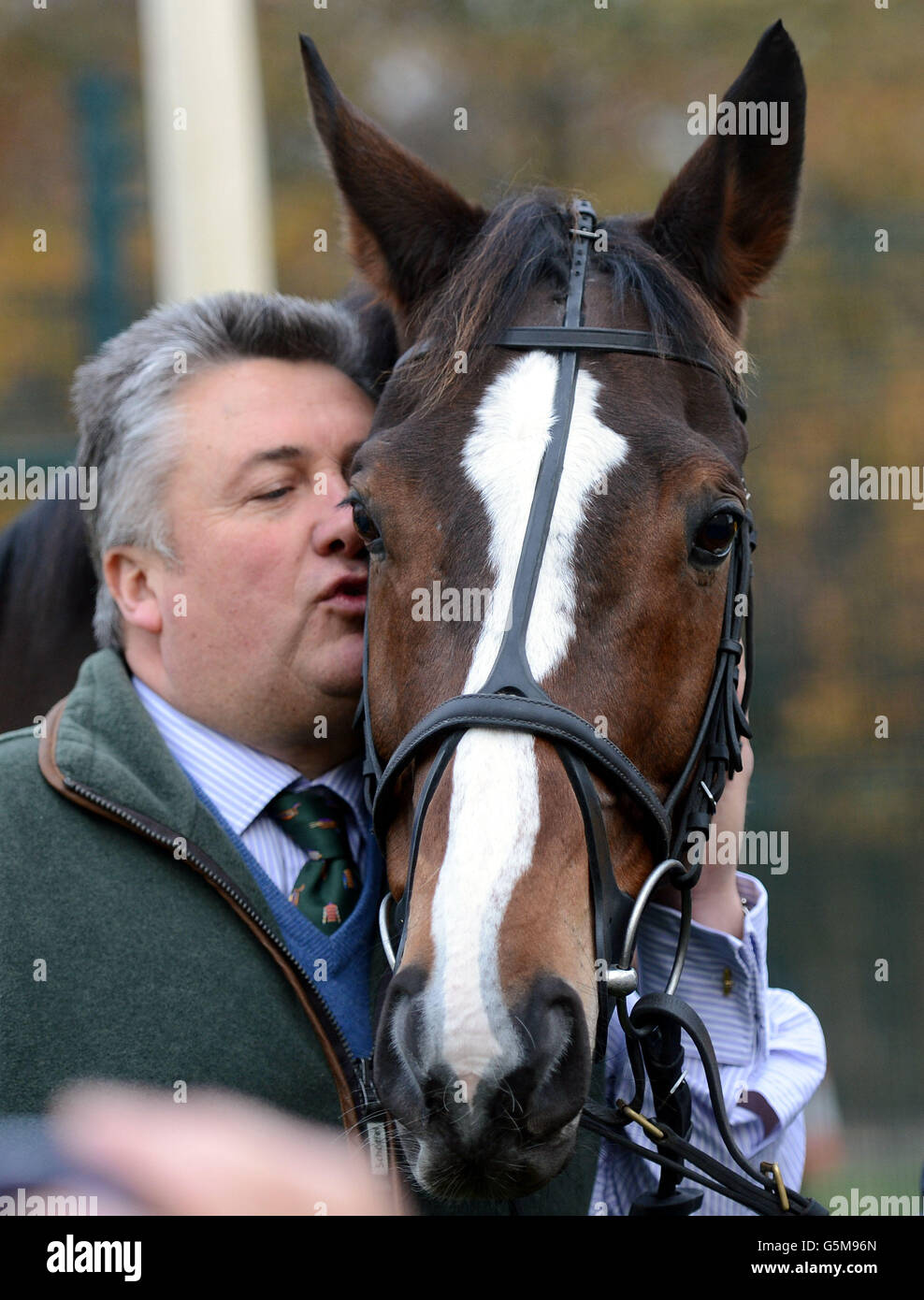 Kauto Star and his trainer Paul Nicholls as his statue is unveiled at ...
