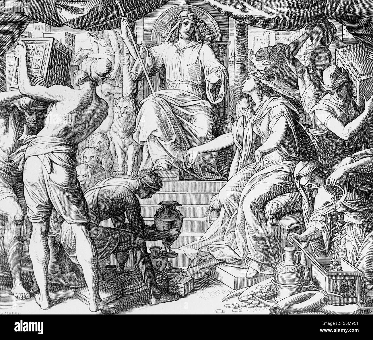 Szene aus dem Alten Testament der Bibel. Scene from the Old Testament ...