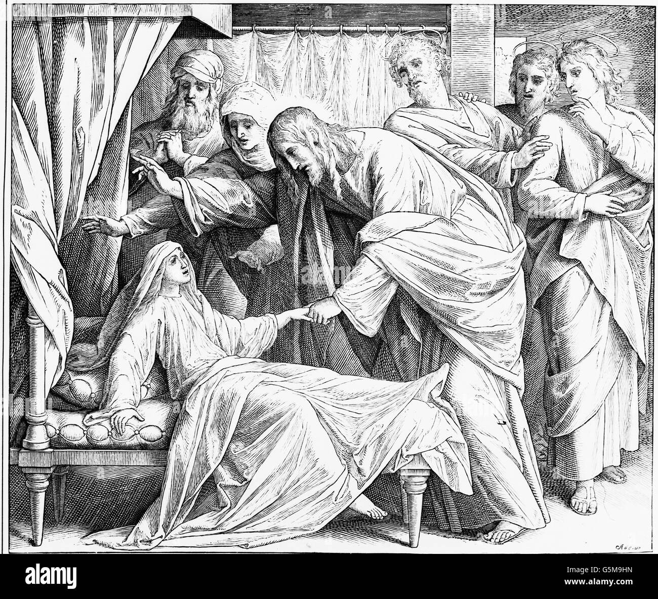 Szene aus dem Neuen Testament. Scene from the New Testament of the Holy ...