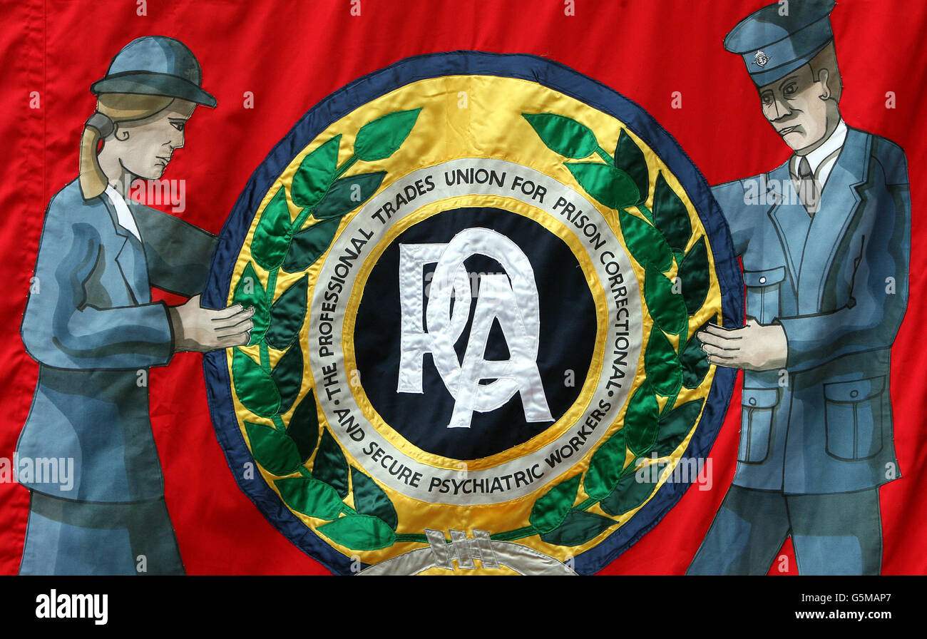 Northern Ireland Prison service banner Stock Photo - Alamy