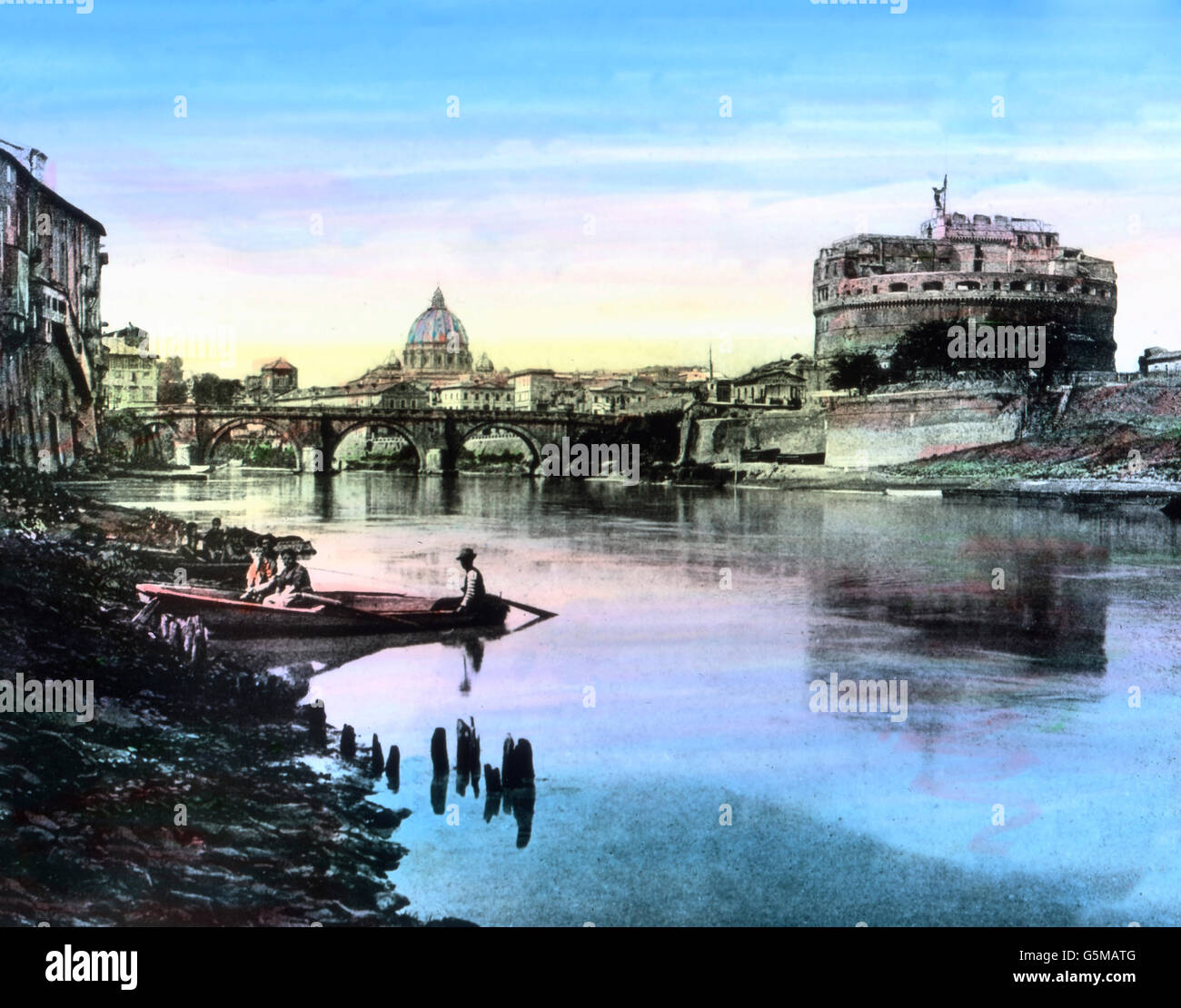 Szene einer Pilgerfahrt nach Rom, 1920er Jahre. Impression of a ...