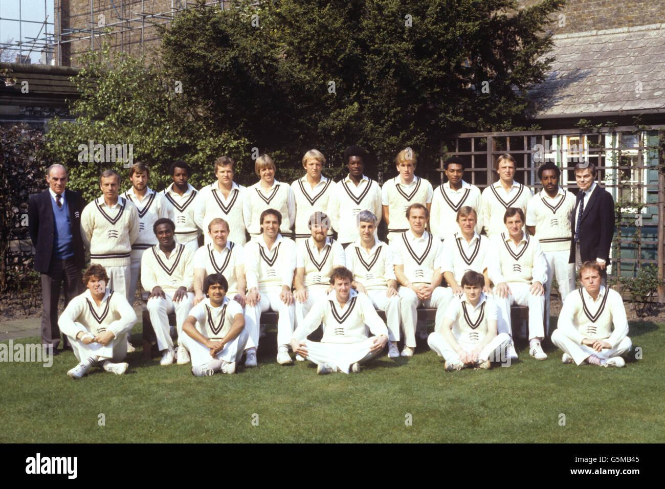Middlesex cricket team for the 1982 season back row l r hi-res stock ...